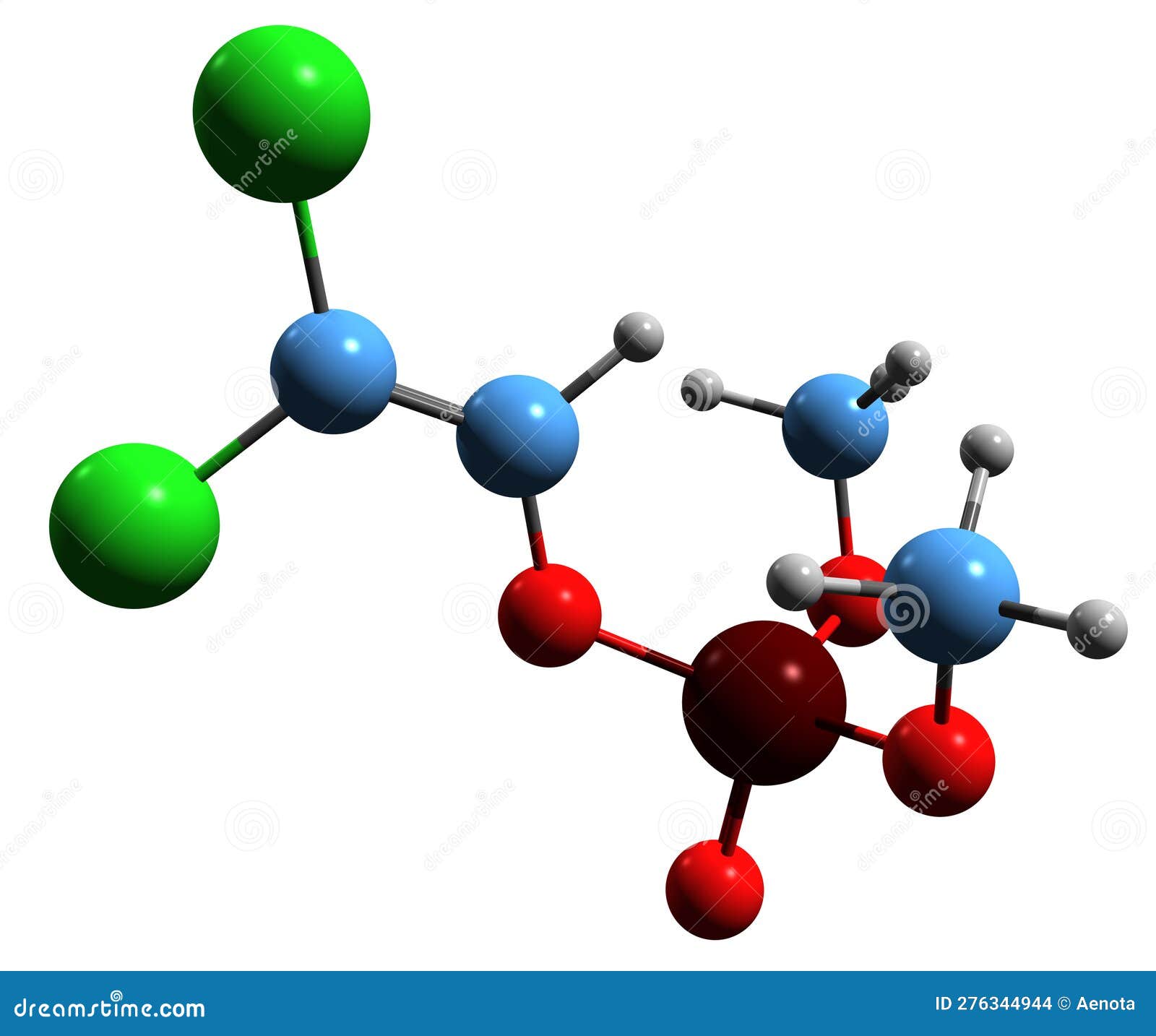 3D Image Of Dimethyl Dicarbonate Skeletal Formula Royalty-Free Stock ...