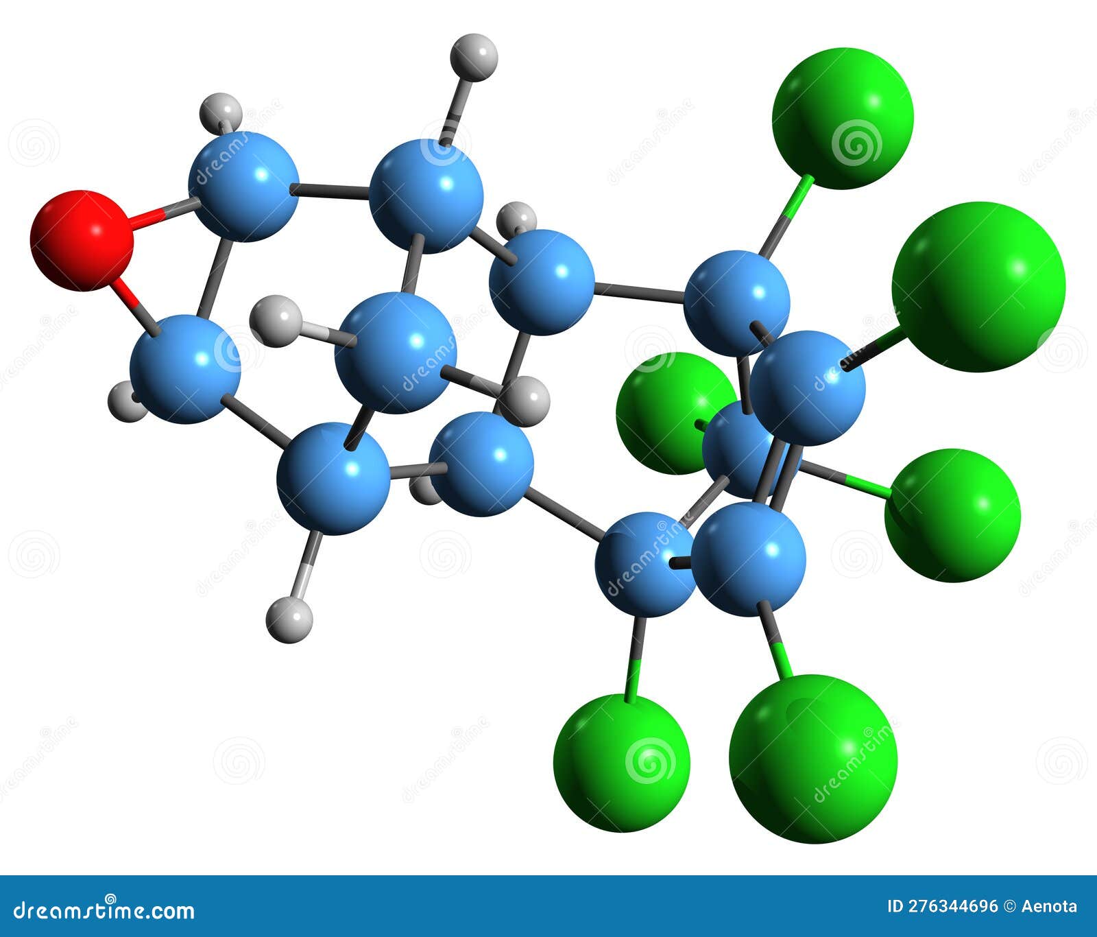 Dieldrin Pesticide Molecule. Insecticide That Persists For Very Long ...