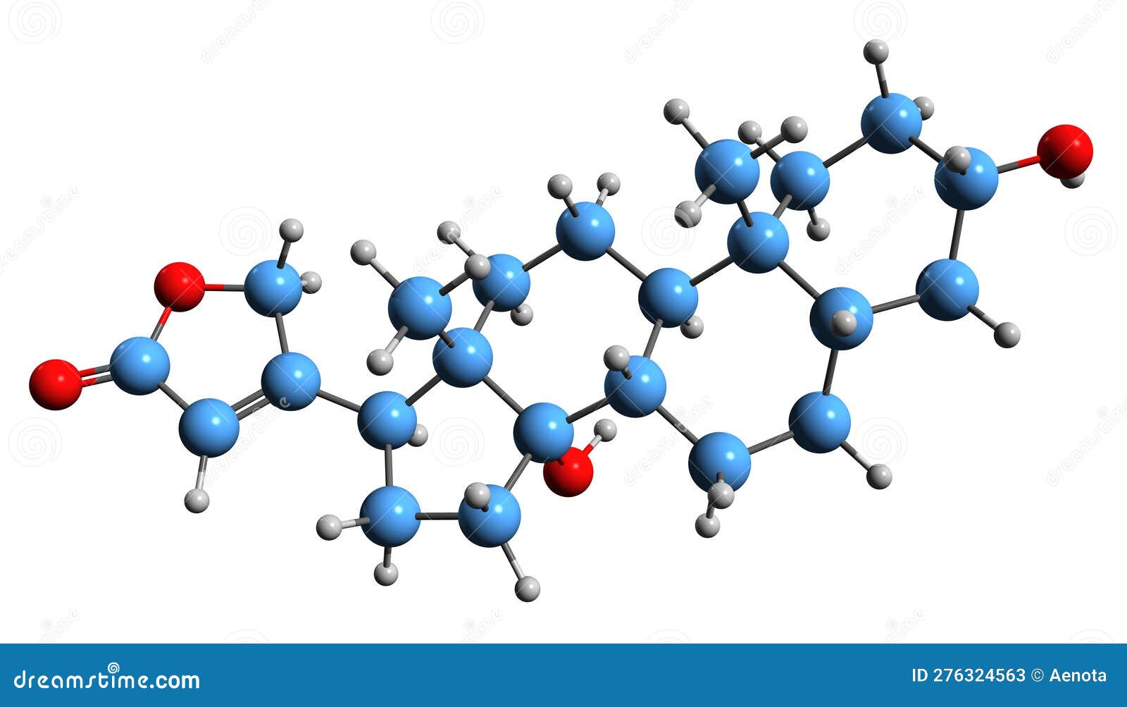 3D Image of Digitoxigenin Skeletal Formula Stock Illustration ...