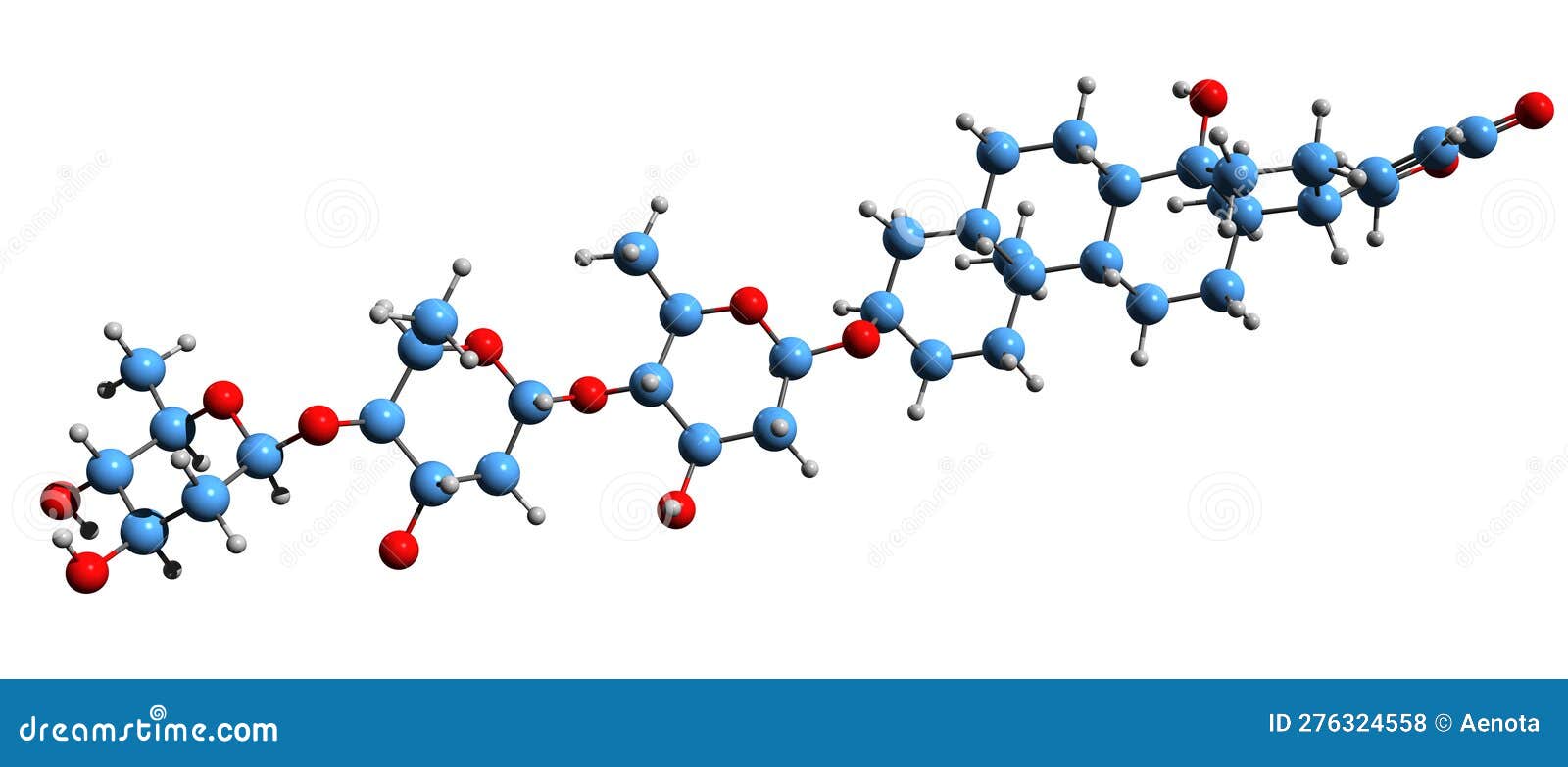 3D Image of Digitoxin Skeletal Formula Stock Illustration ...