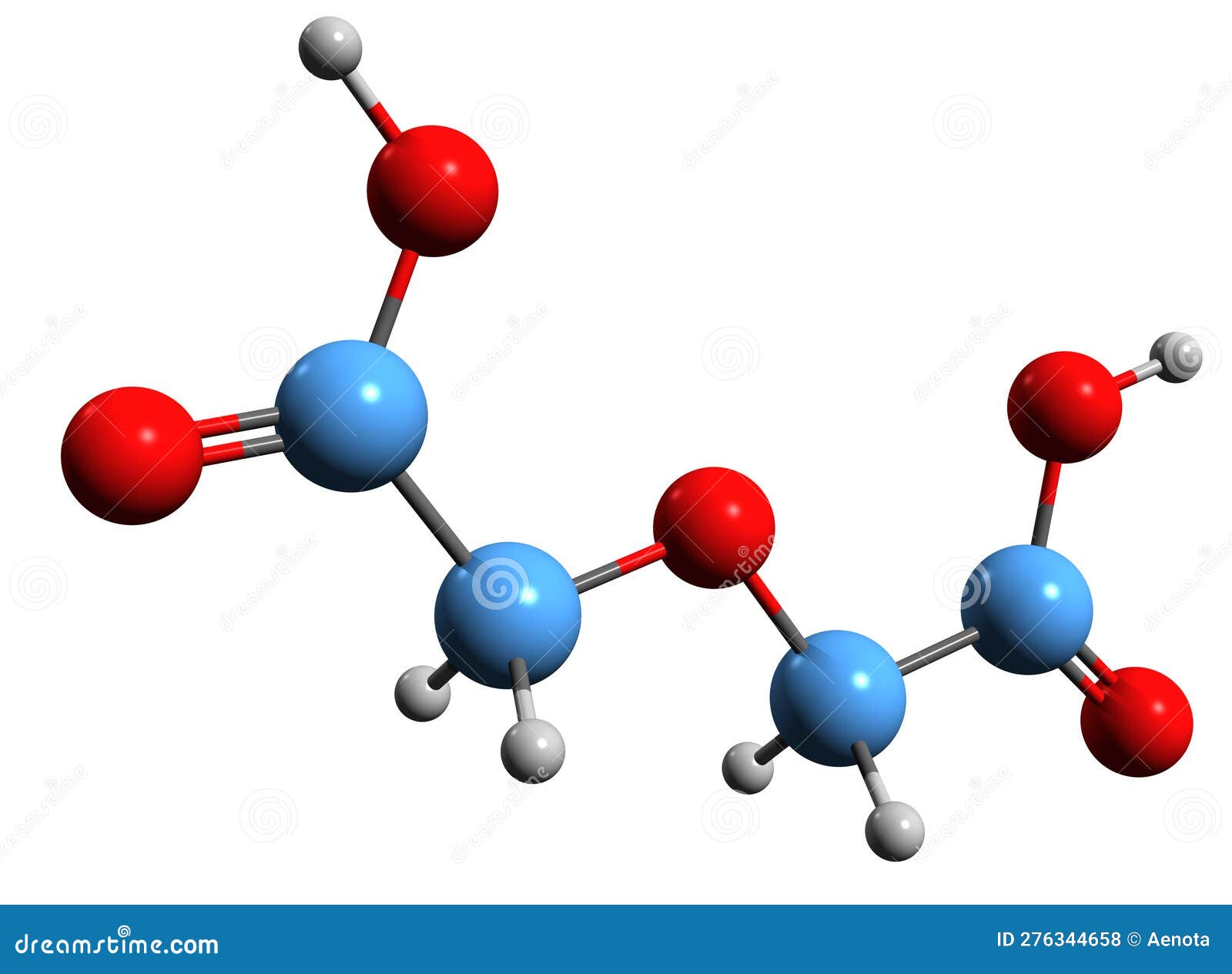 3D Image of Diglycolate Skeletal Formula Stock Illustration ...