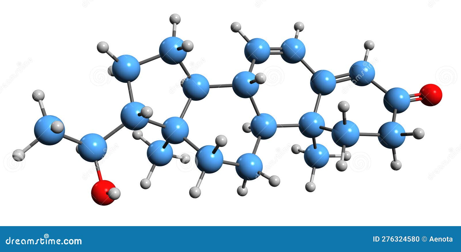 3D Image of Dihydrodydrogesterone Skeletal Formula Stock Illustration ...