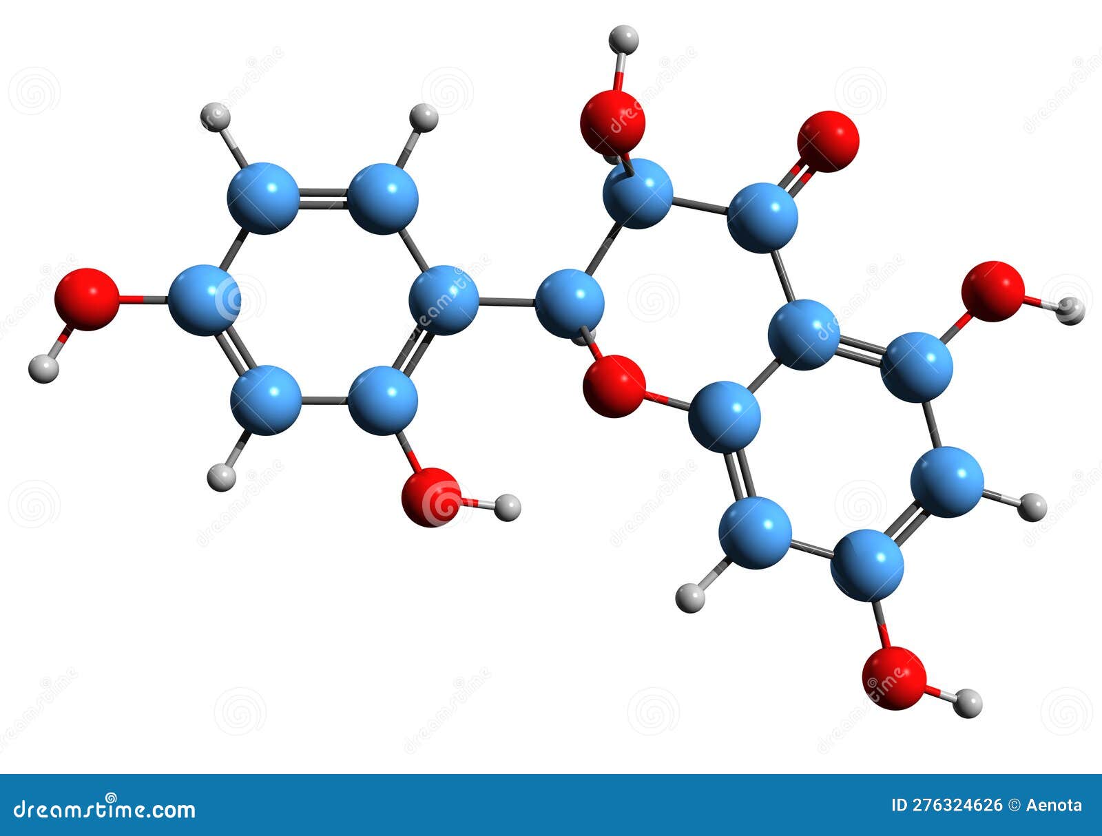 3D Image of Dihydromorin Skeletal Formula Stock Illustration ...