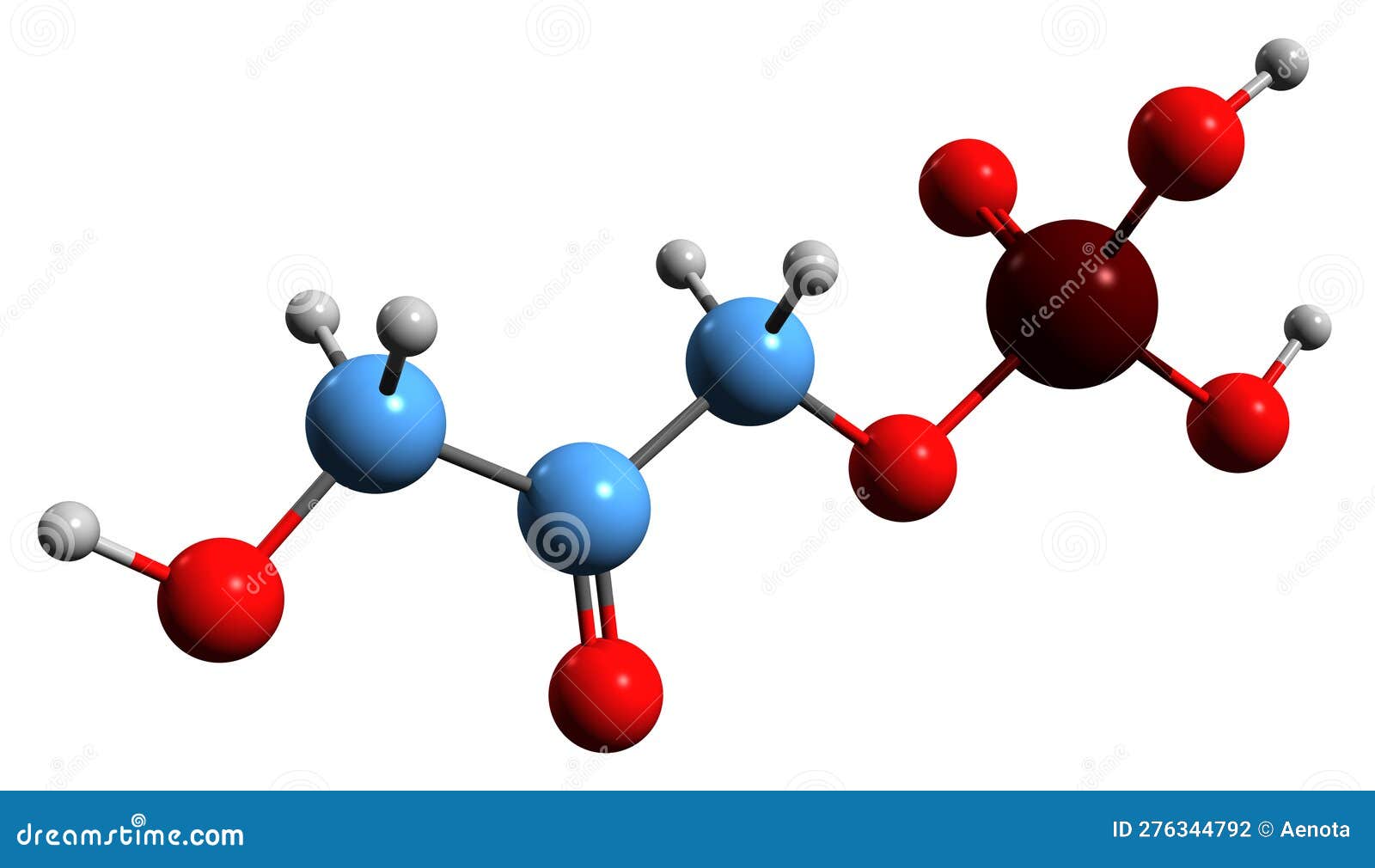 3D Image of Dihydroxyacetone Phosphate Skeletal Formula Stock ...