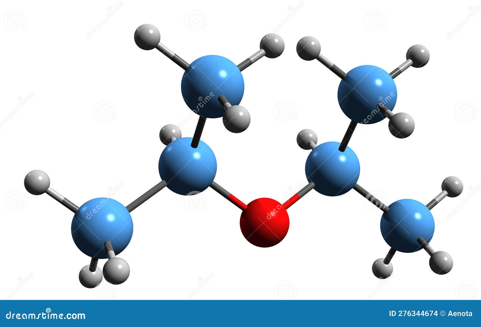 Diisopropyl Ether Chemical Solvent Molecule. Skeletal Formula. Royalty ...