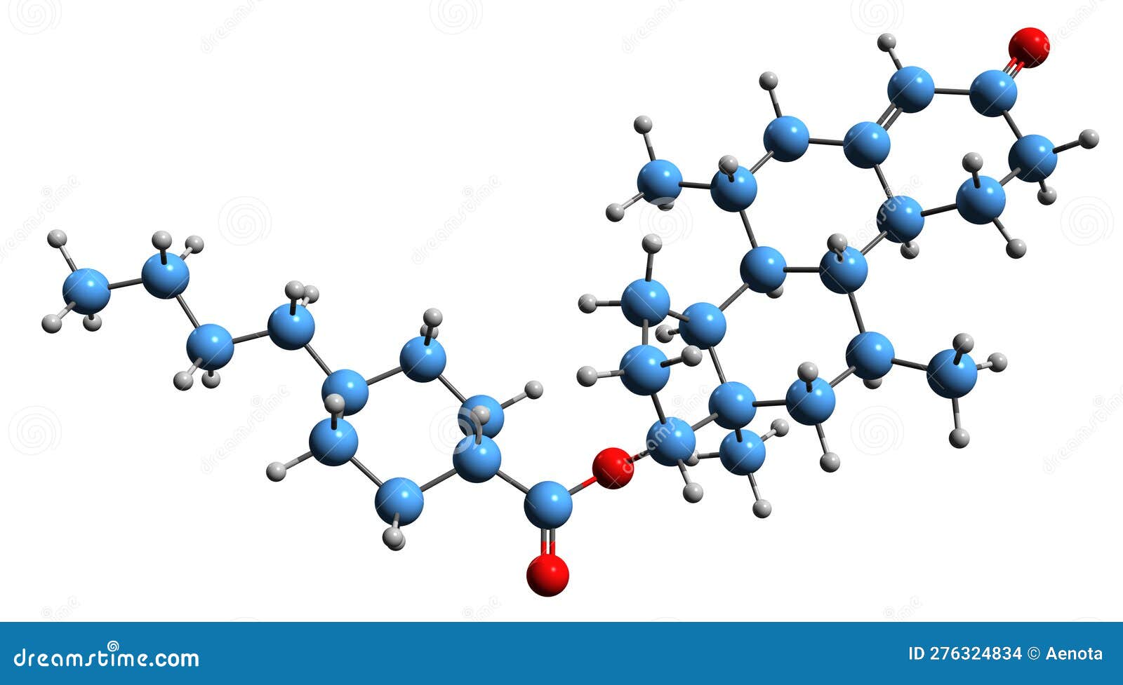 3D Image of Dimethandrolone Buciclate Skeletal Formula Stock ...