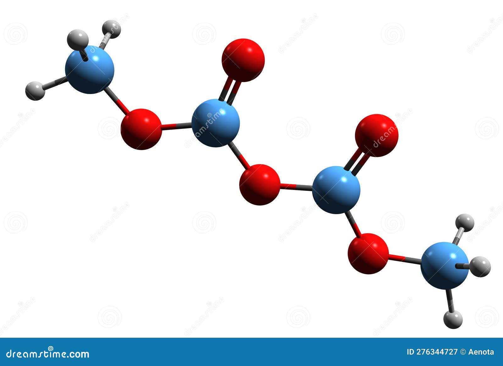 3D Image of Dimethyl Dicarbonate Skeletal Formula Stock Illustration ...