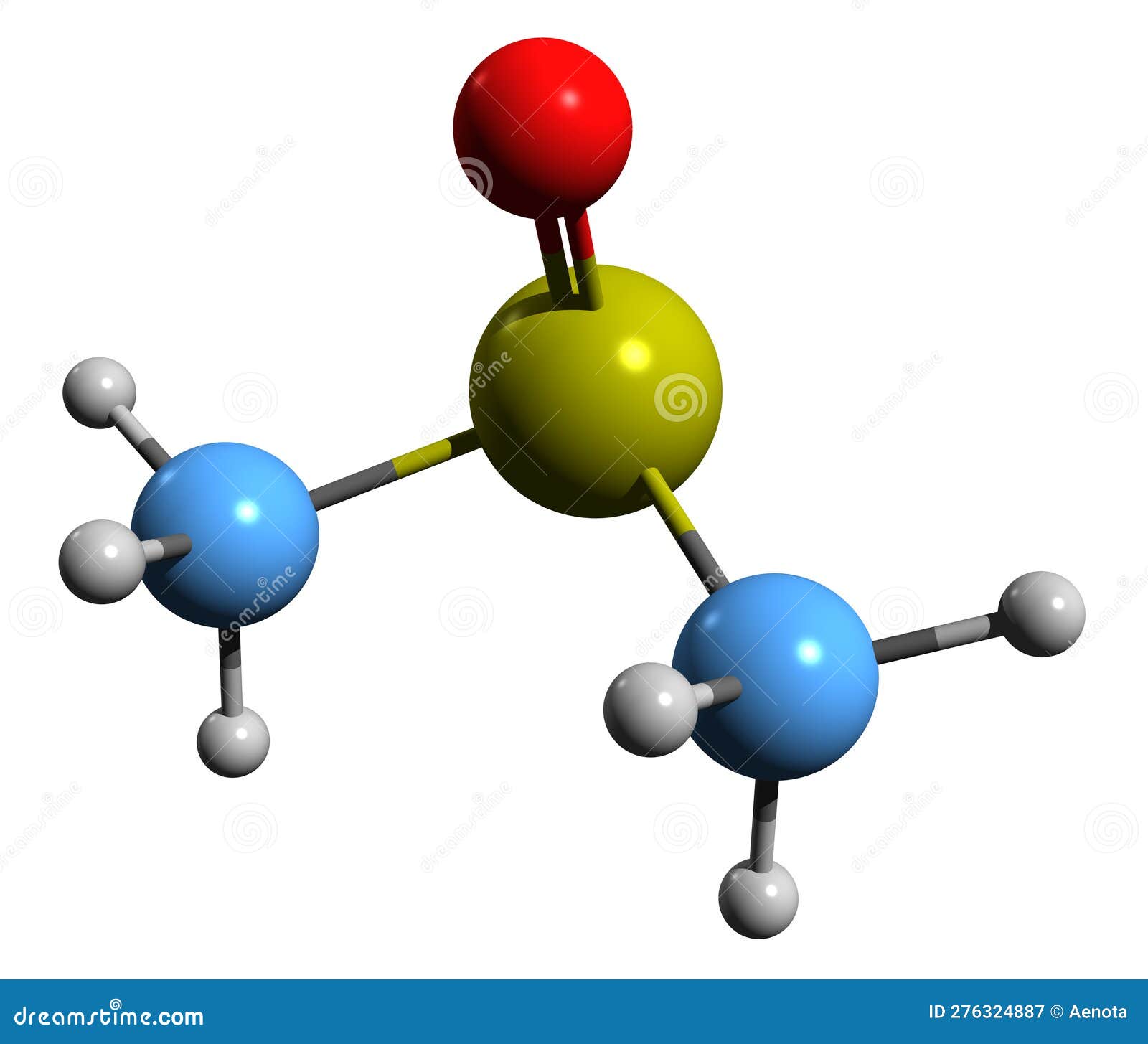 3D Image Of Dimethyl Sulfoxide Skeletal Formula Royalty-Free Stock ...