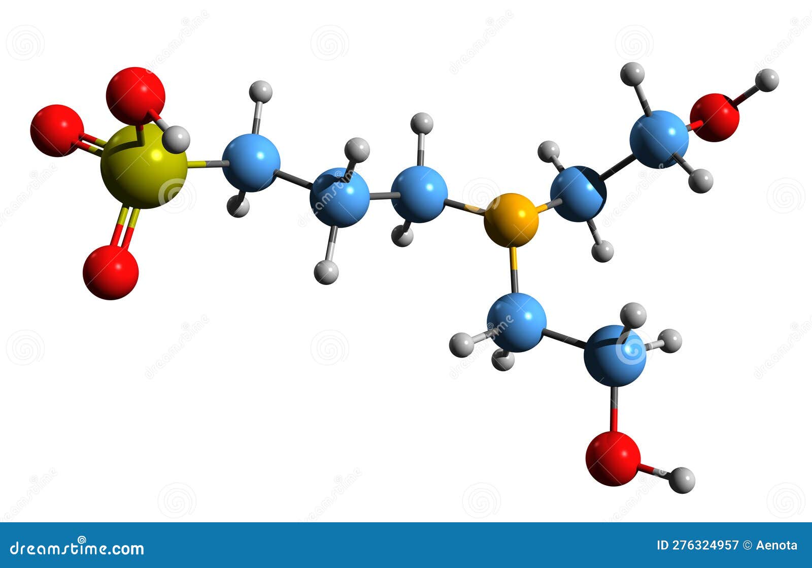 3D Image of DIPS Skeletal Formula Stock Illustration - Illustration of ...