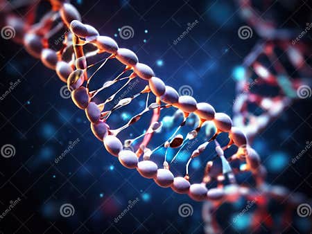 3D Image of DNA Replication, Illustrating the Complex Process of Cell ...