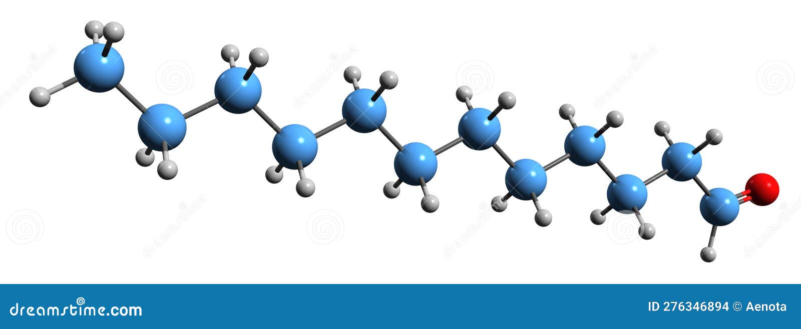 3D Image of Dodecanal Skeletal Formula Stock Illustration ...