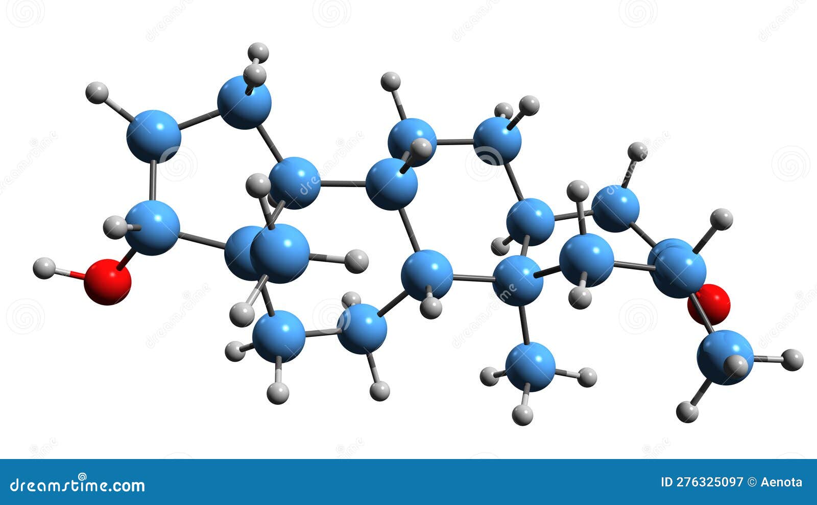 Drostanolone Anabolic Steroid Molecule. 3D Rendering. Atoms Are ...