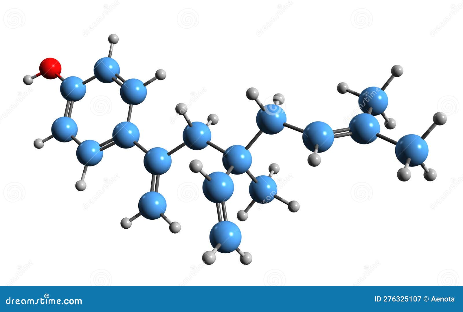 3D Image of Drupanol Skeletal Formula Stock Illustration - Illustration ...
