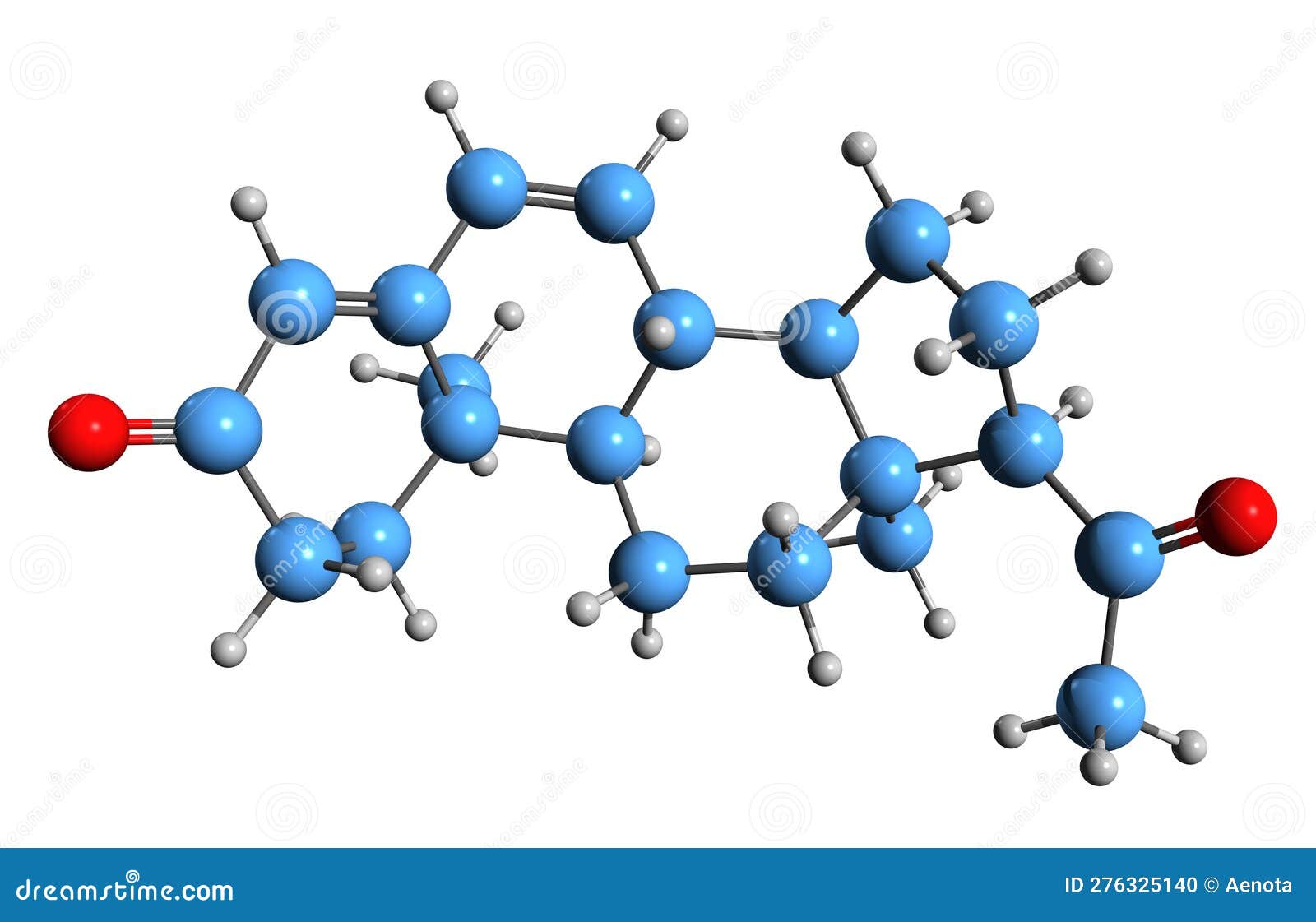 3D Image of Dydrogesterone Skeletal Formula Stock Illustration ...