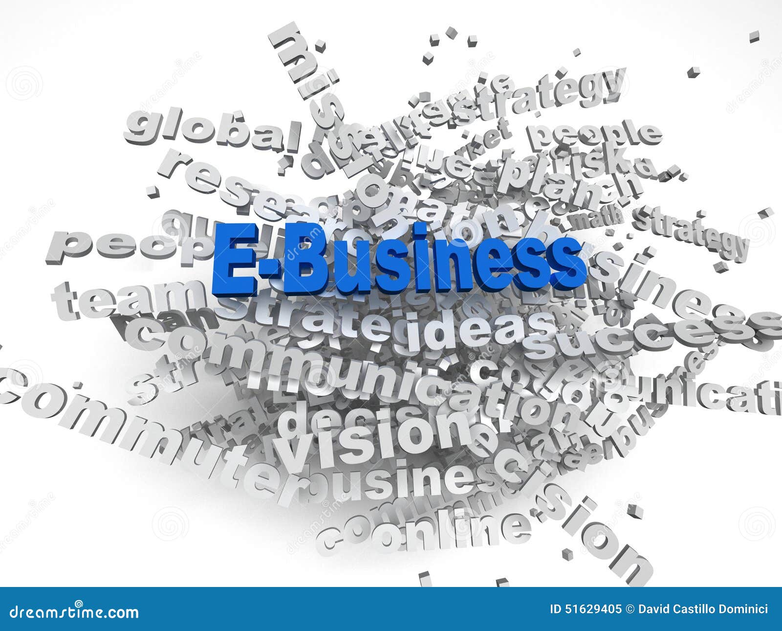 3d Image E-Business Issues Concept Word Cloud Background Stock ...