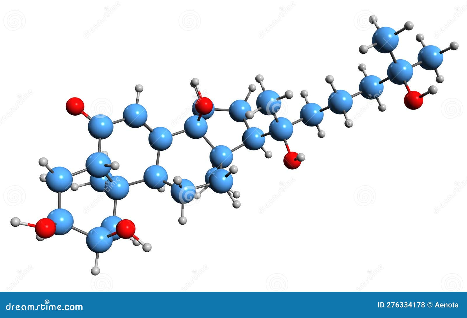 3D Image of Ecdysone Skeletal Formula Stock Illustration - Illustration ...
