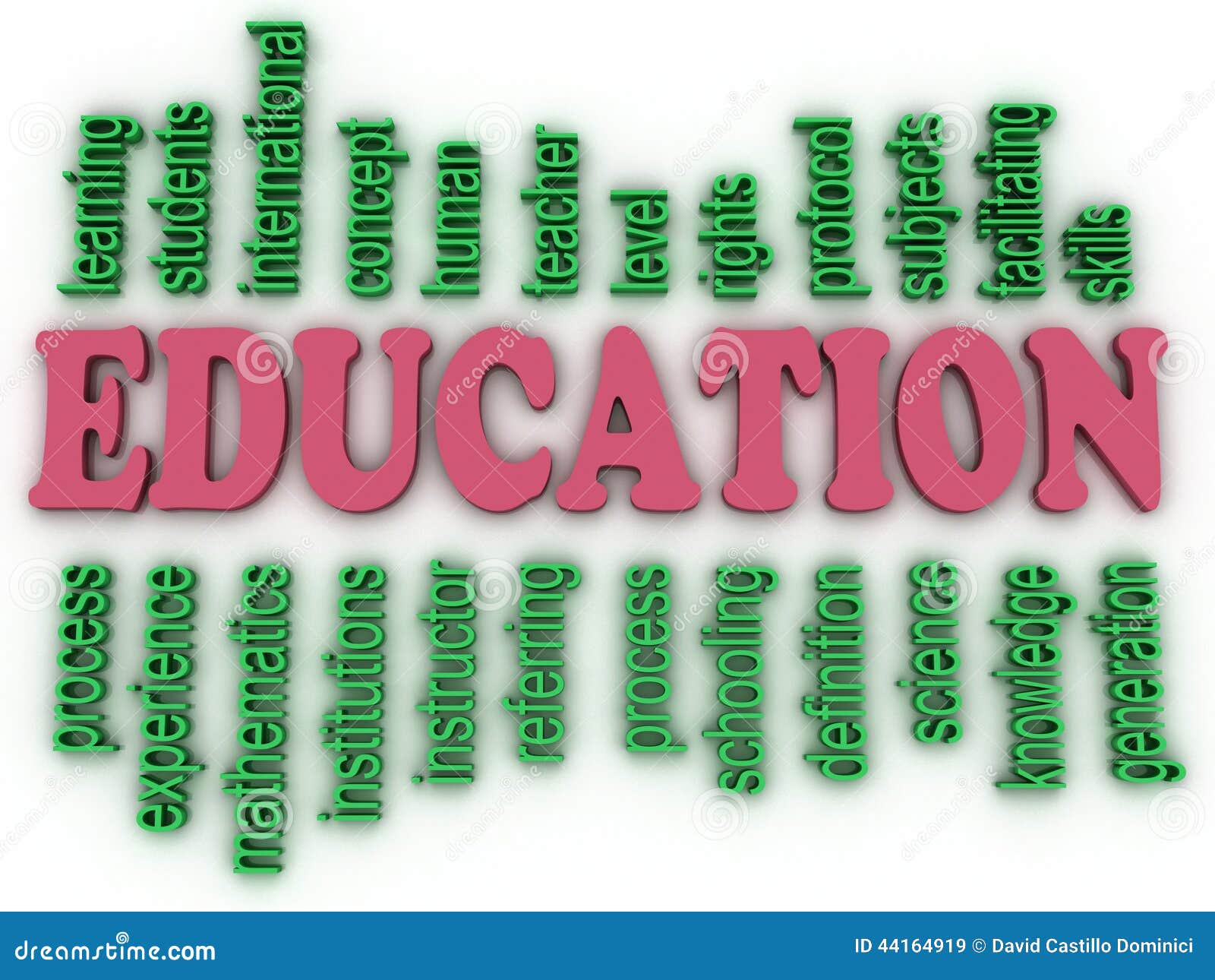 3d Image Education Concept Word Cloud Background Stock Illustration ...