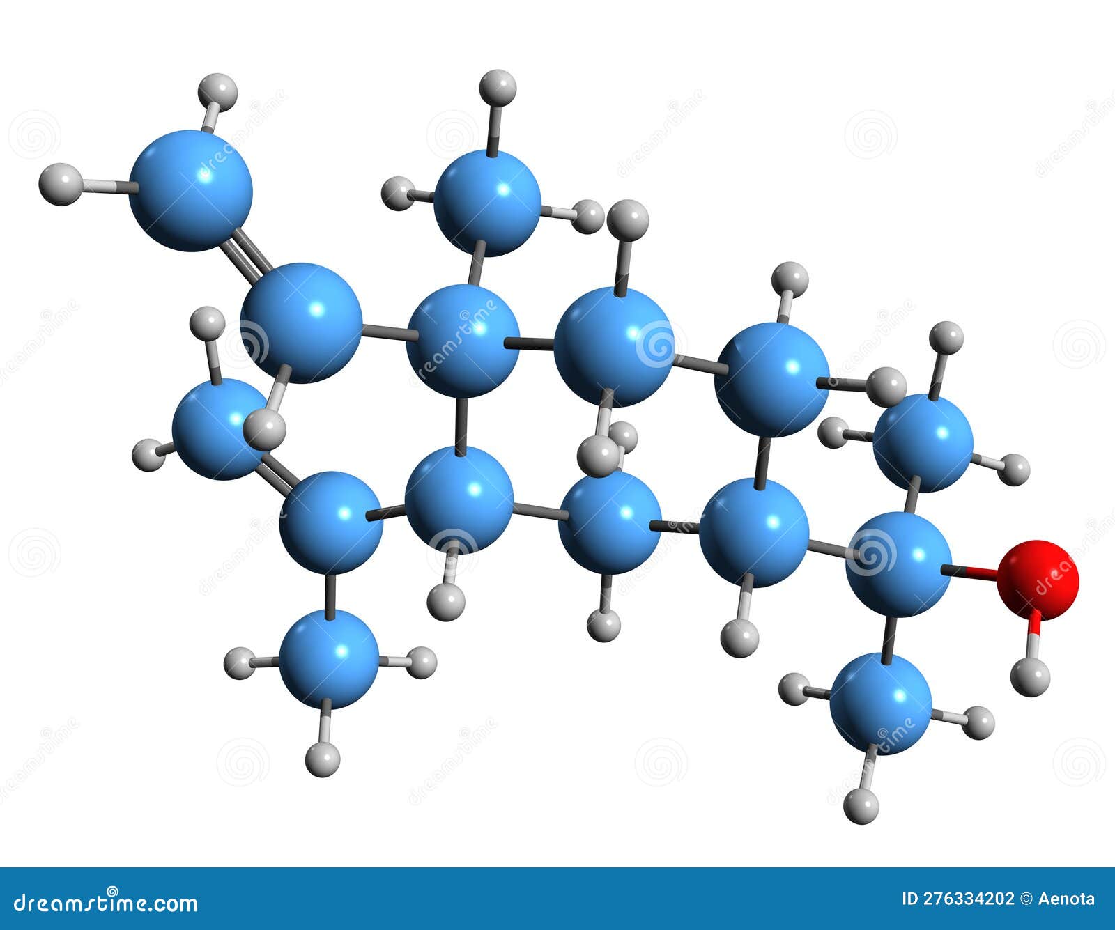 3D Image of Elemol Skeletal Formula Stock Illustration - Illustration ...