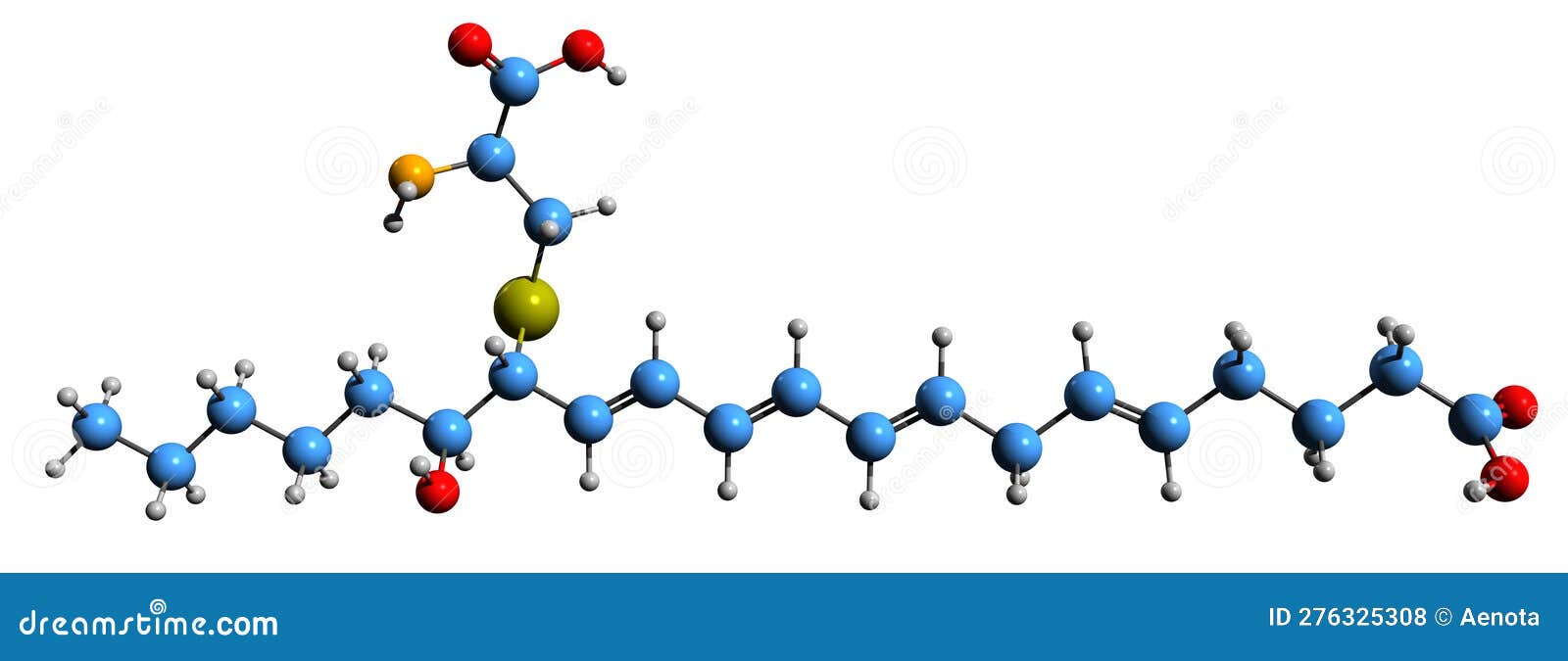 3D Image of Eoxin E4 Skeletal Formula Stock Illustration - Illustration ...