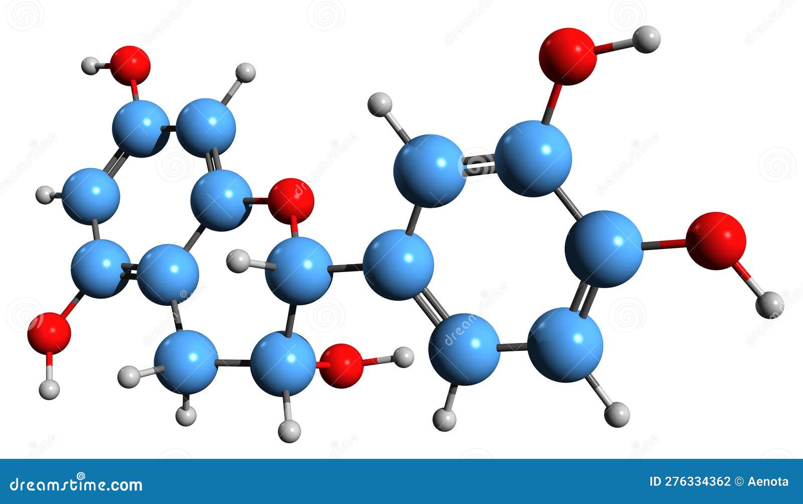 3D Image of Epicatechin Skeletal Formula Stock Illustration ...