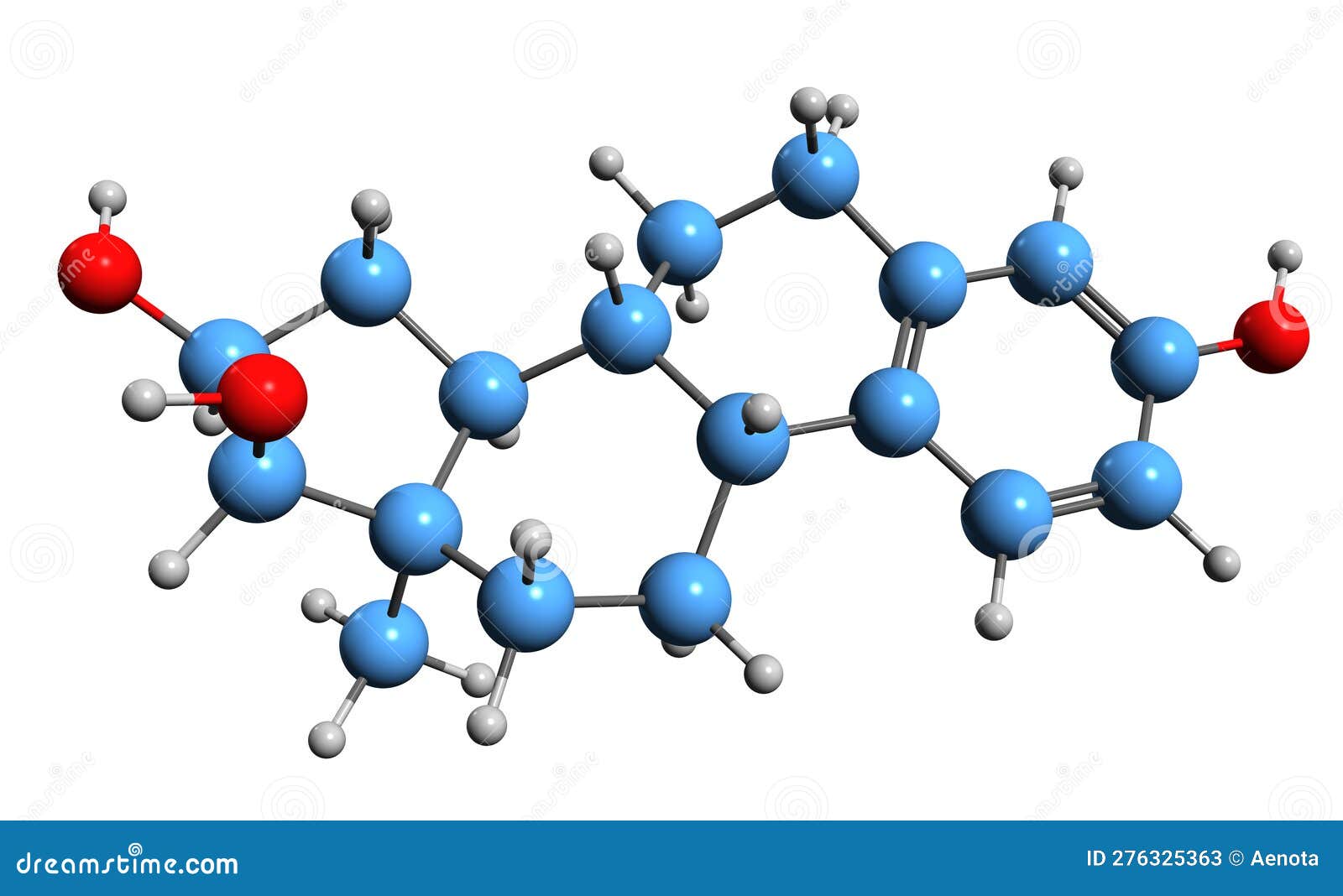 3D Image of Epiestriol Skeletal Formula Stock Illustration ...