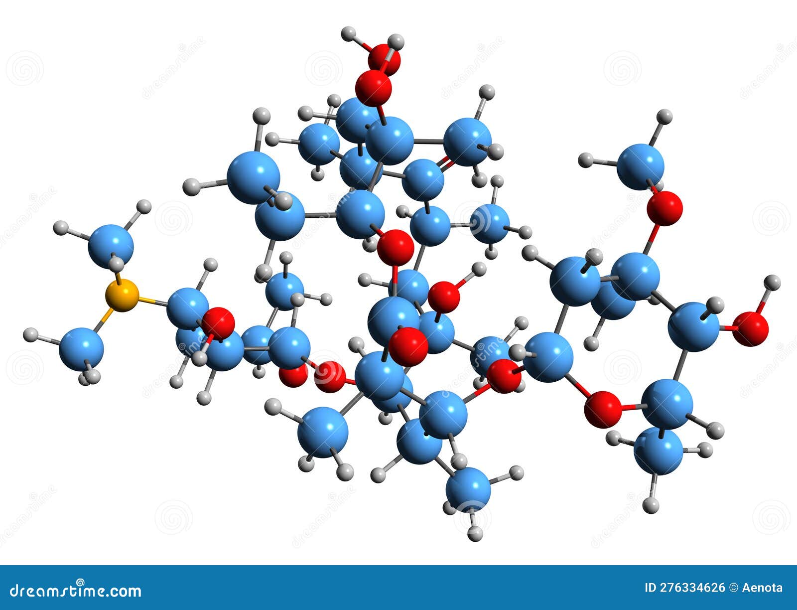3D Image of Erythromycin Skeletal Formula Stock Illustration ...