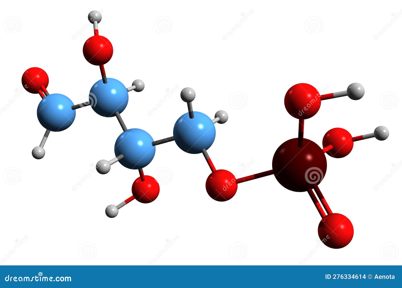 3D Image of Erythrose 4-phosphate Skeletal Formula Stock Illustration ...