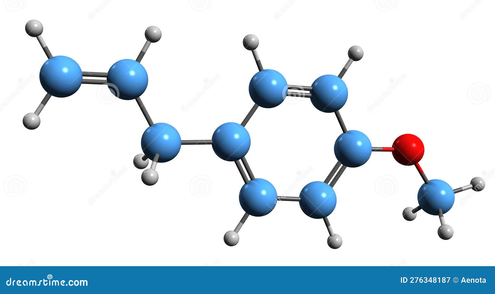 3D Image Of Estragole Skeletal Formula | CartoonDealer.com #276348187