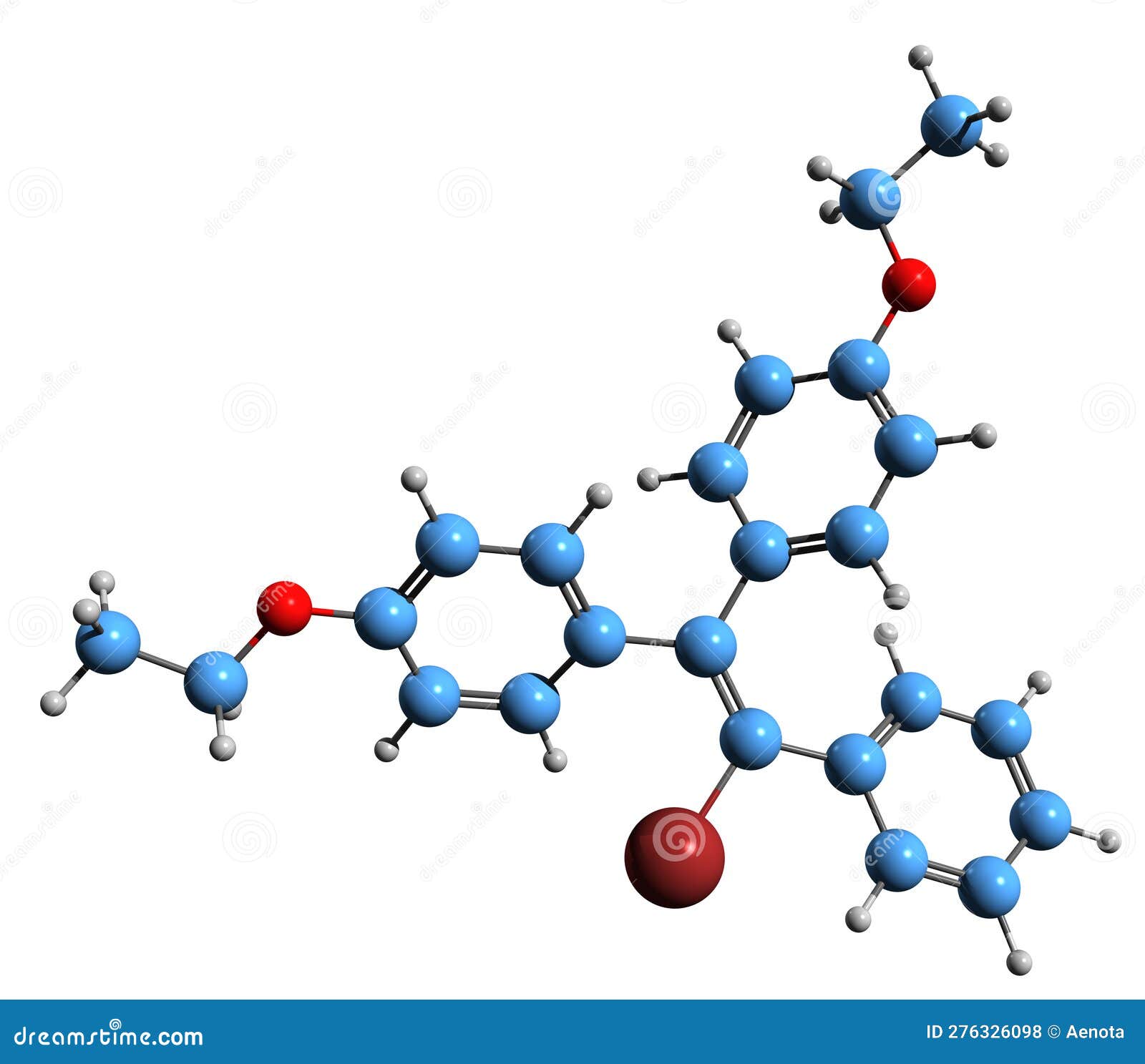 3D Image of Estrobin Skeletal Formula Stock Illustration - Illustration ...