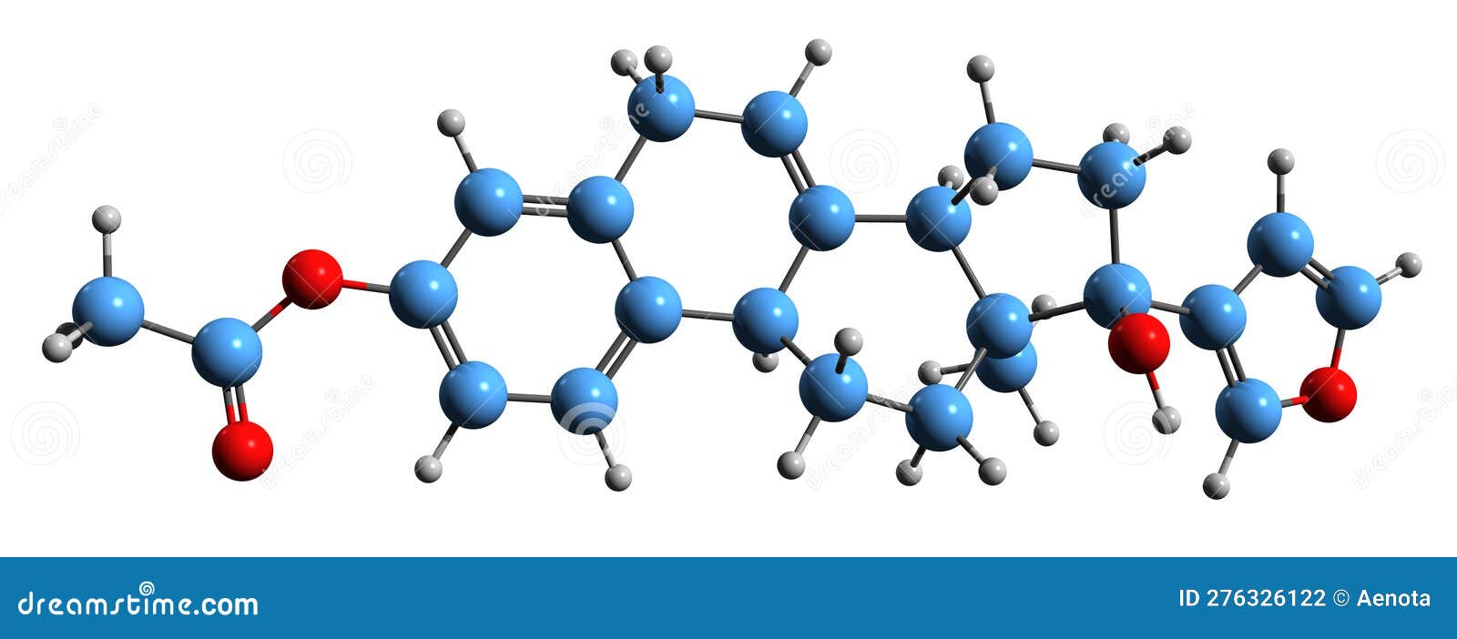 3D Image of Estrofurate Skeletal Formula Stock Illustration ...