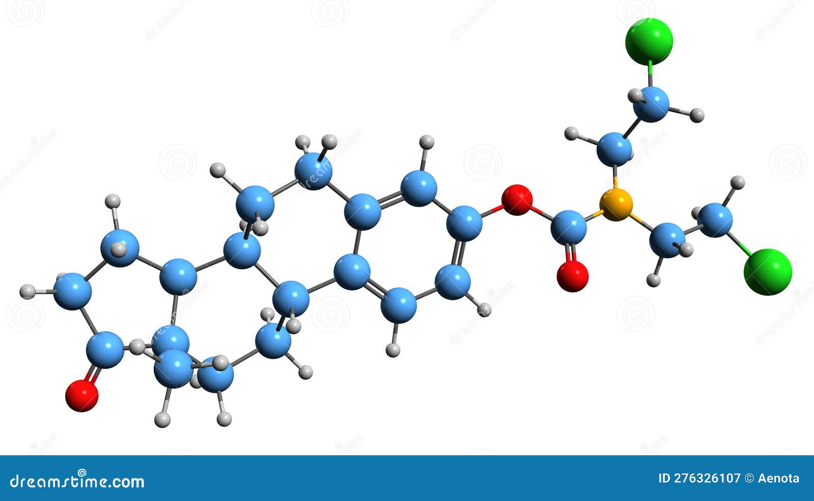 3D Image of Estromustine Skeletal Formula Stock Illustration ...