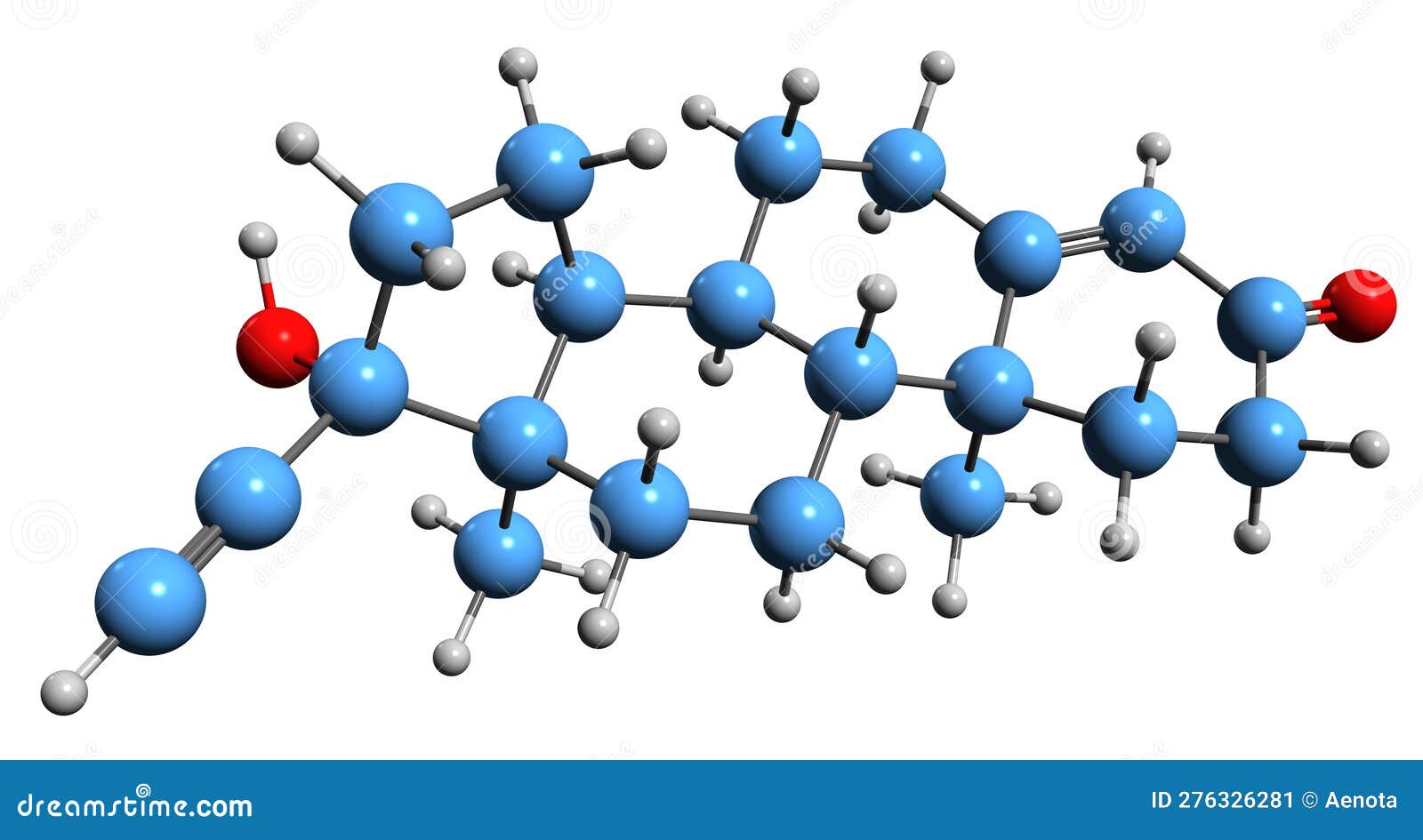 3D Image of Ethisterone Skeletal Formula Stock Illustration ...