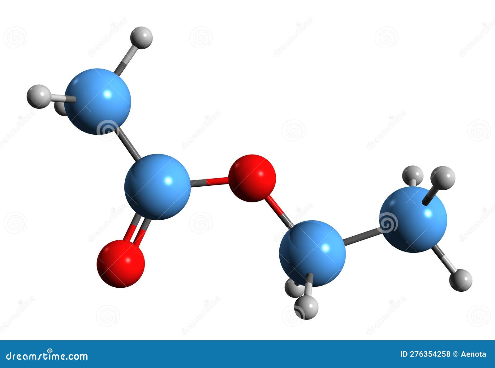 Ethyl Acetate Molecule 3d, Molecular Structure, Ball And Stick Model ...