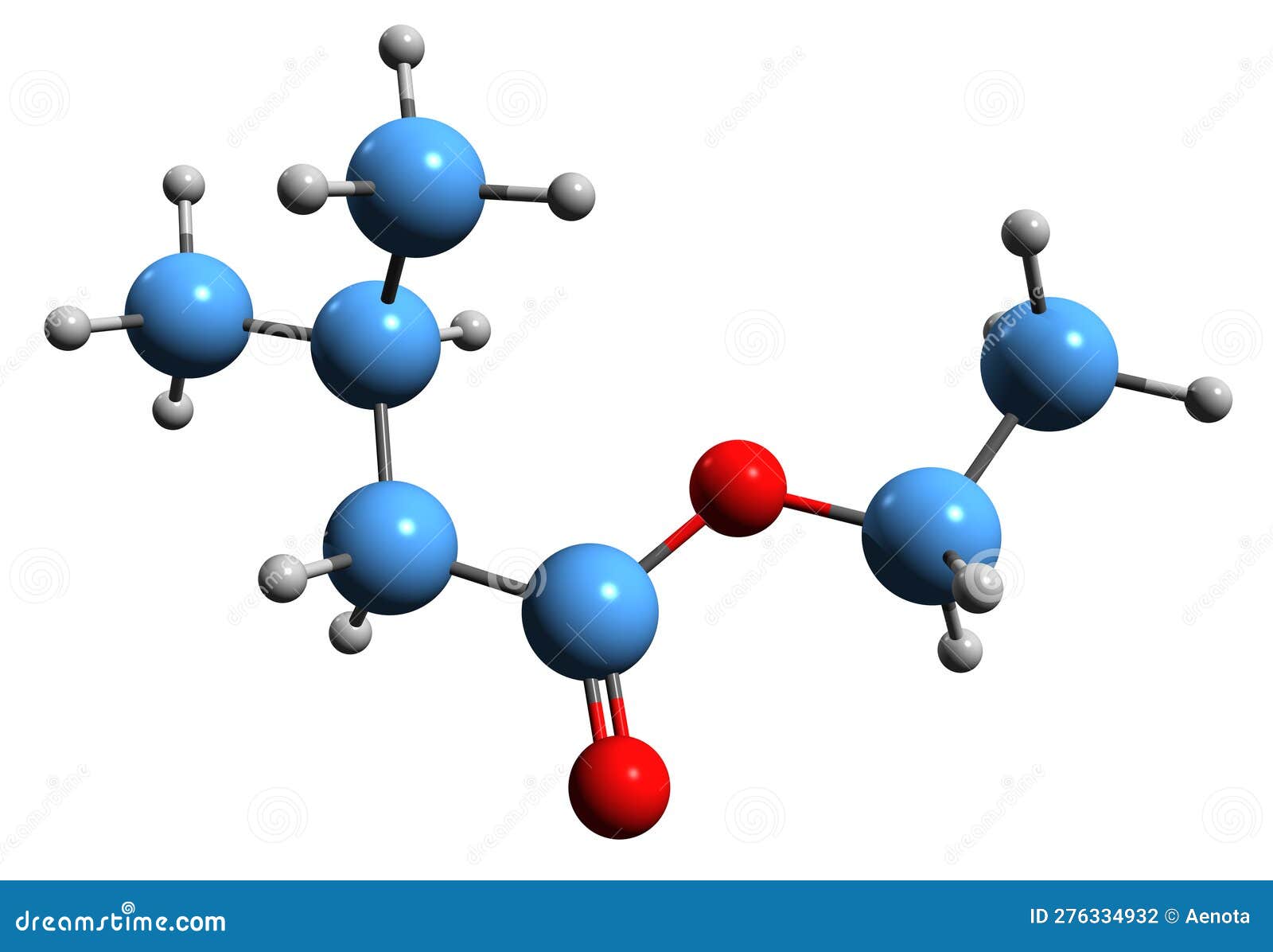 3D Image of Ethyl Isovalerate Skeletal Formula Stock Illustration ...