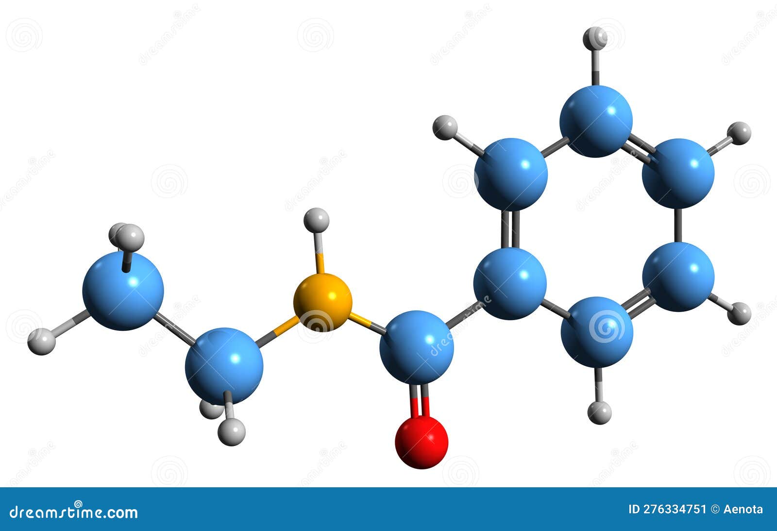 3D Image Of Benzamide Skeletal Formula Stock Photo | CartoonDealer.com ...