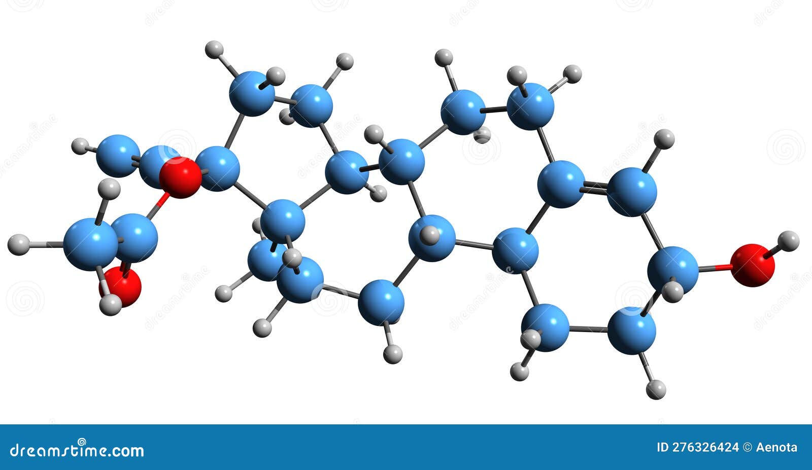 3D Image of Etynodiol Skeletal Formula Stock Illustration ...