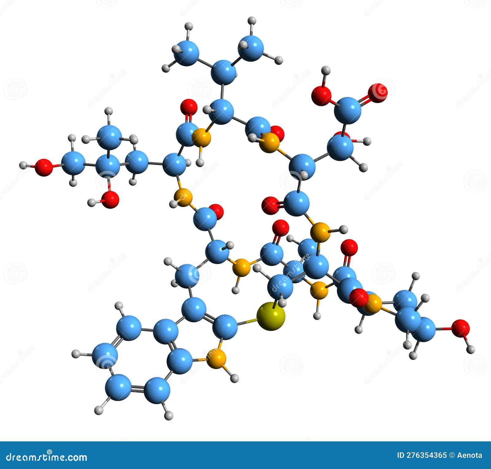 3D Image of Fallacidine Skeletal Formula Stock Illustration ...