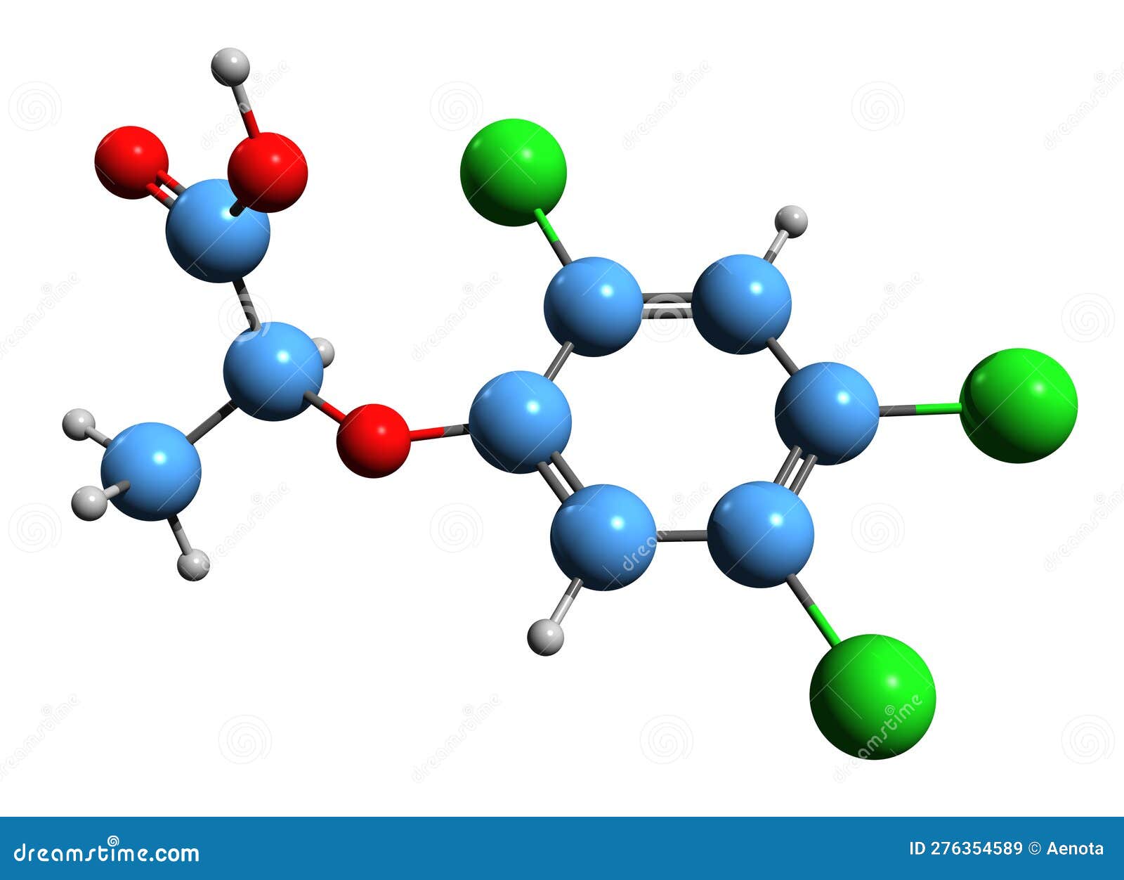 3D Image Of Fenoprop Skeletal Formula | CartoonDealer.com #276354589