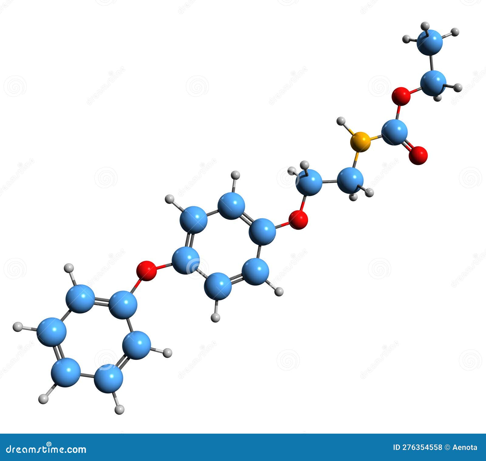 3d Image Of Fenoxycarb Skeletal Formula Stock Illustration Illustration Of Carbamate