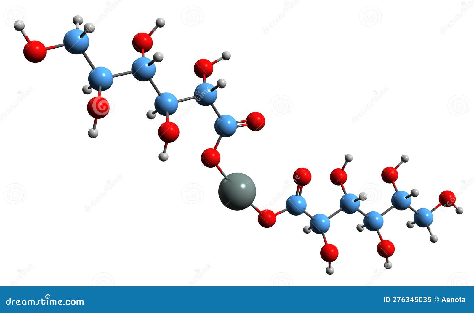 3D Image Of Gluconic Acid Skeletal Formula Royalty-Free Stock ...