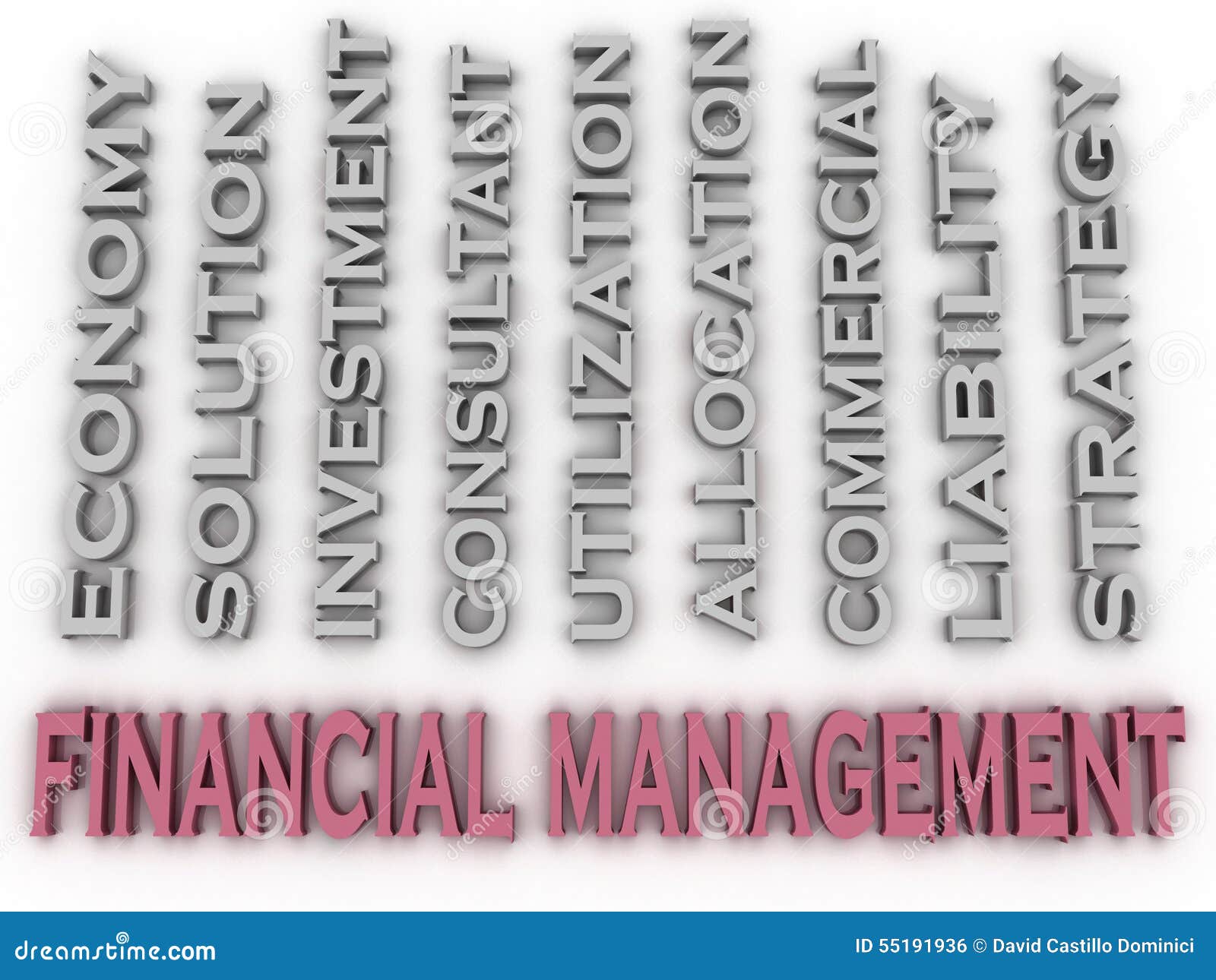 3d Image Financial Management Issues Concept Word Cloud Background ...