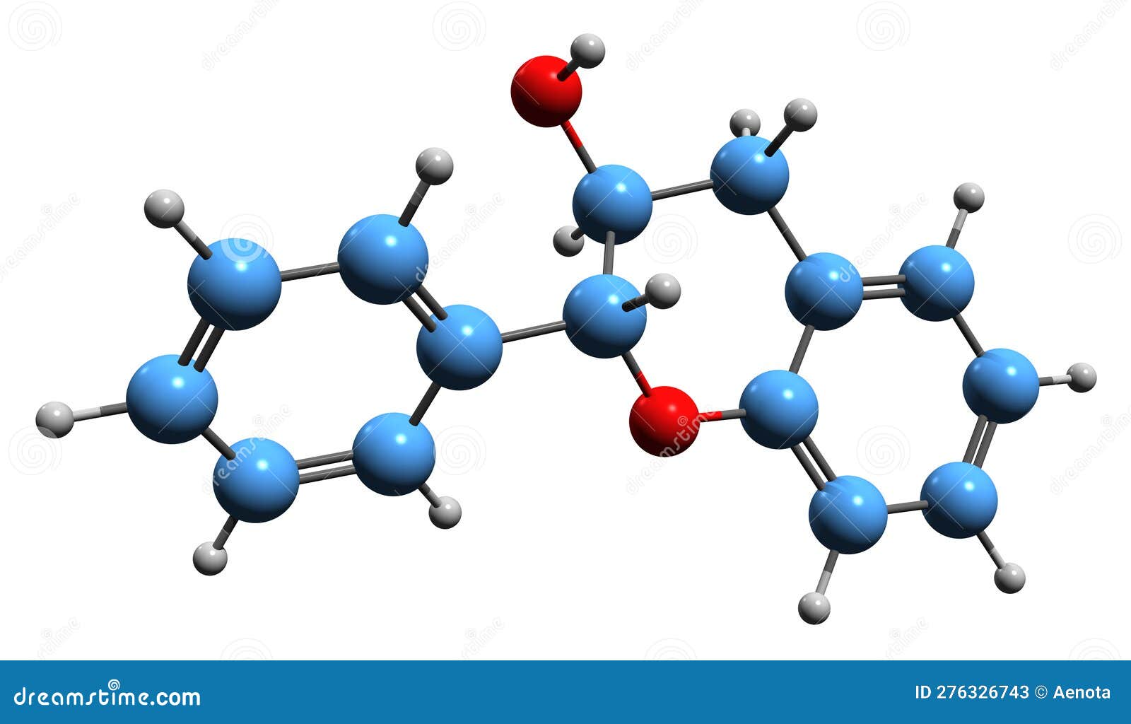 3D Image of Flavan-3-ol Skeletal Formula Stock Illustration ...