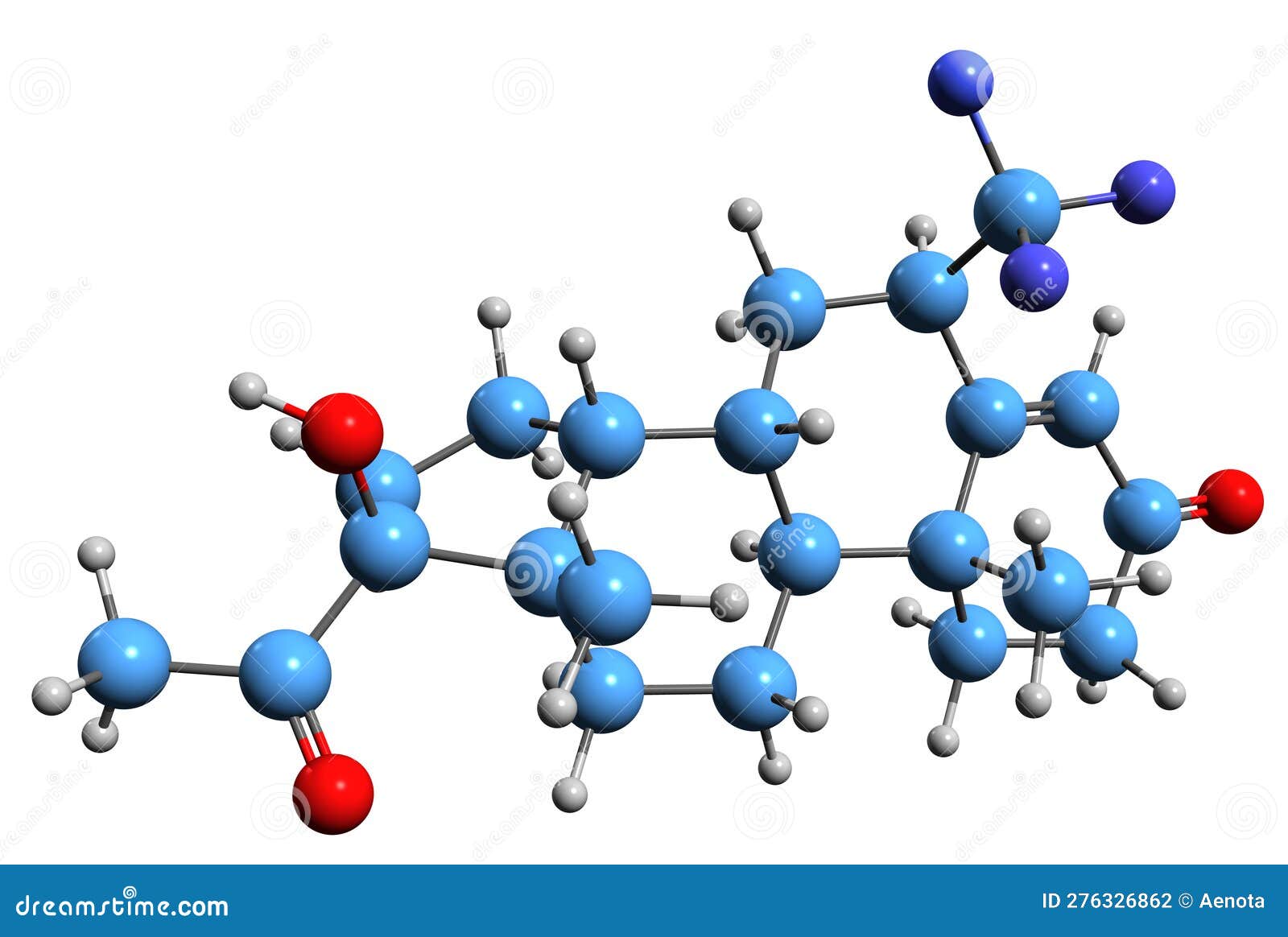 3D Image of Flumedroxone Skeletal Formula Stock Illustration ...