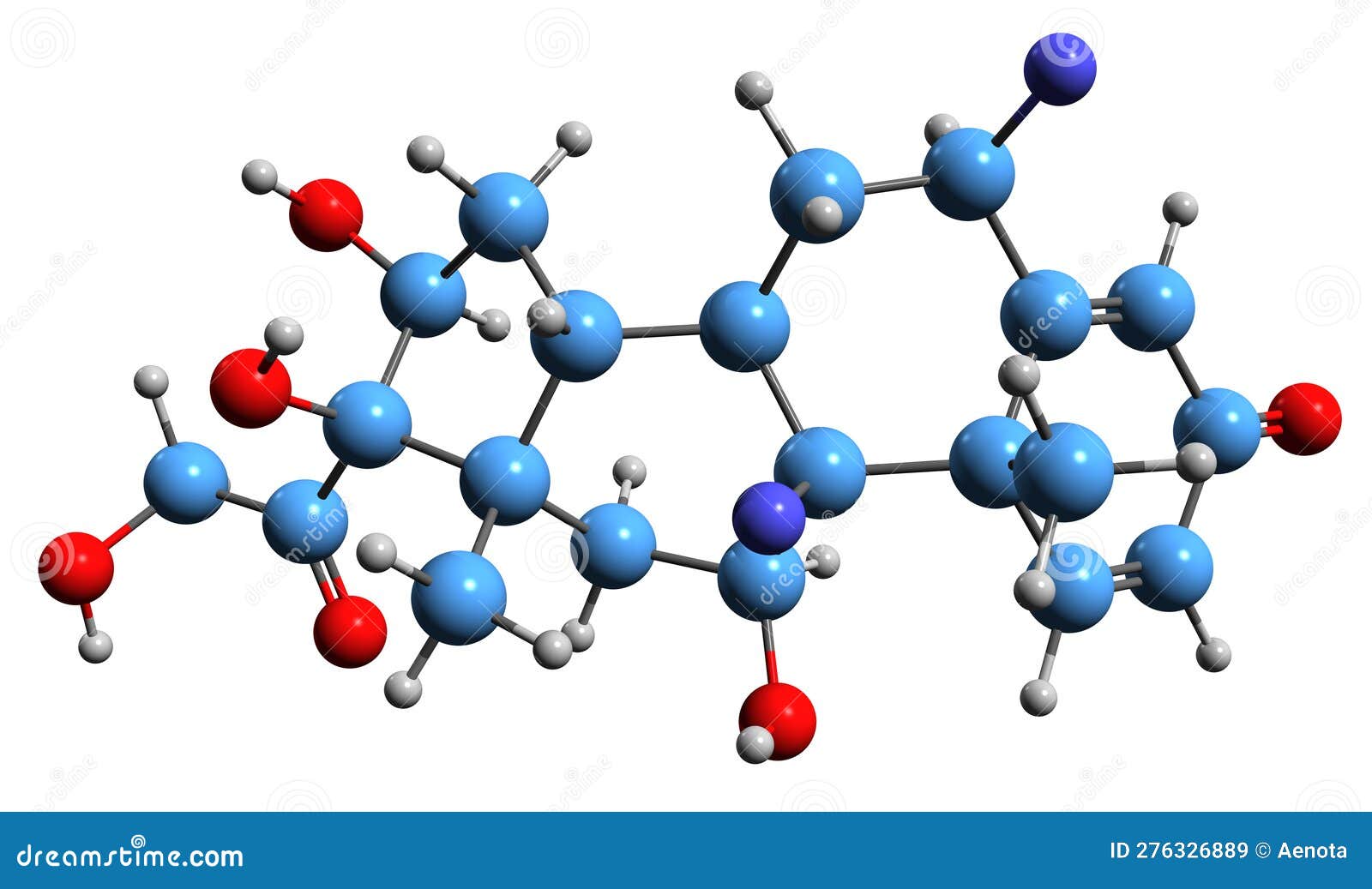 3d Image Of Fluocinolone Skeletal Formula Stock Illustration