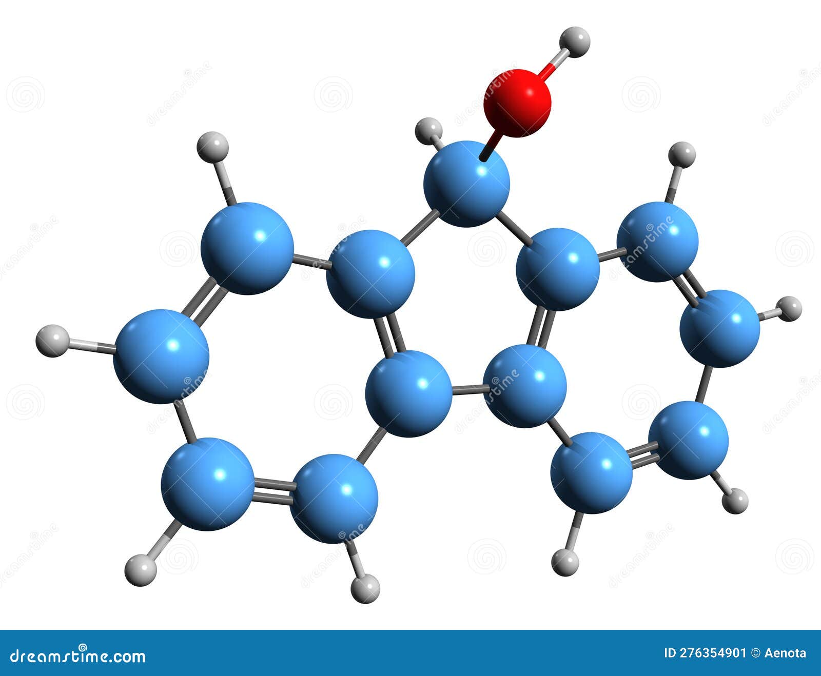 3D Image of Fluorenol Skeletal Formula Stock Illustration ...