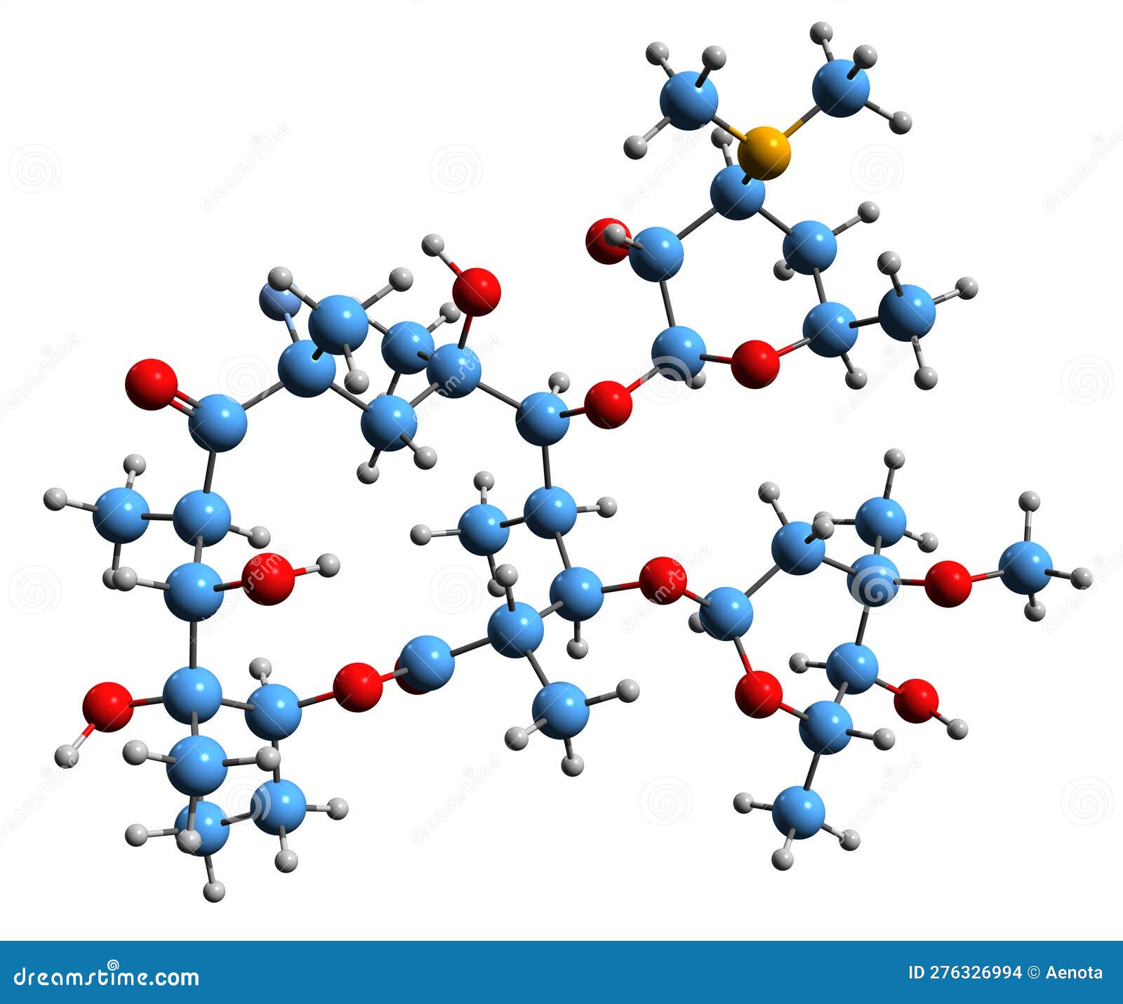 3D Image of Flurithromycin Skeletal Formula Stock Illustration ...