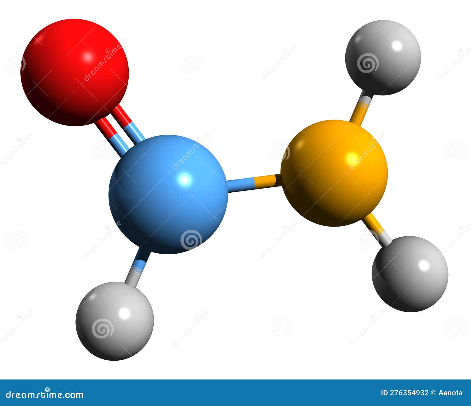 3D Image of Formamide Skeletal Formula Stock Illustration ...