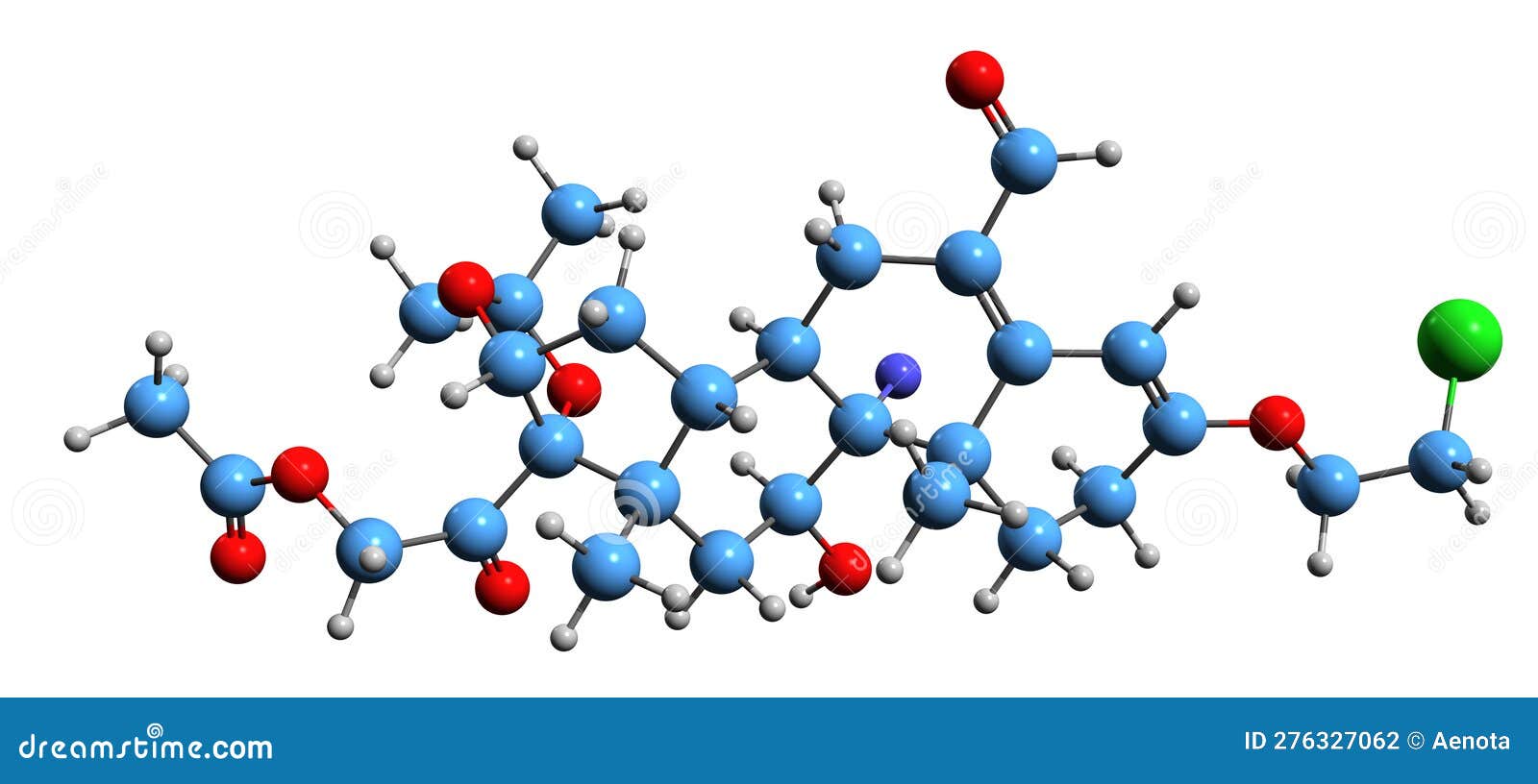 3D Image of Formocortal Skeletal Formula Stock Illustration ...