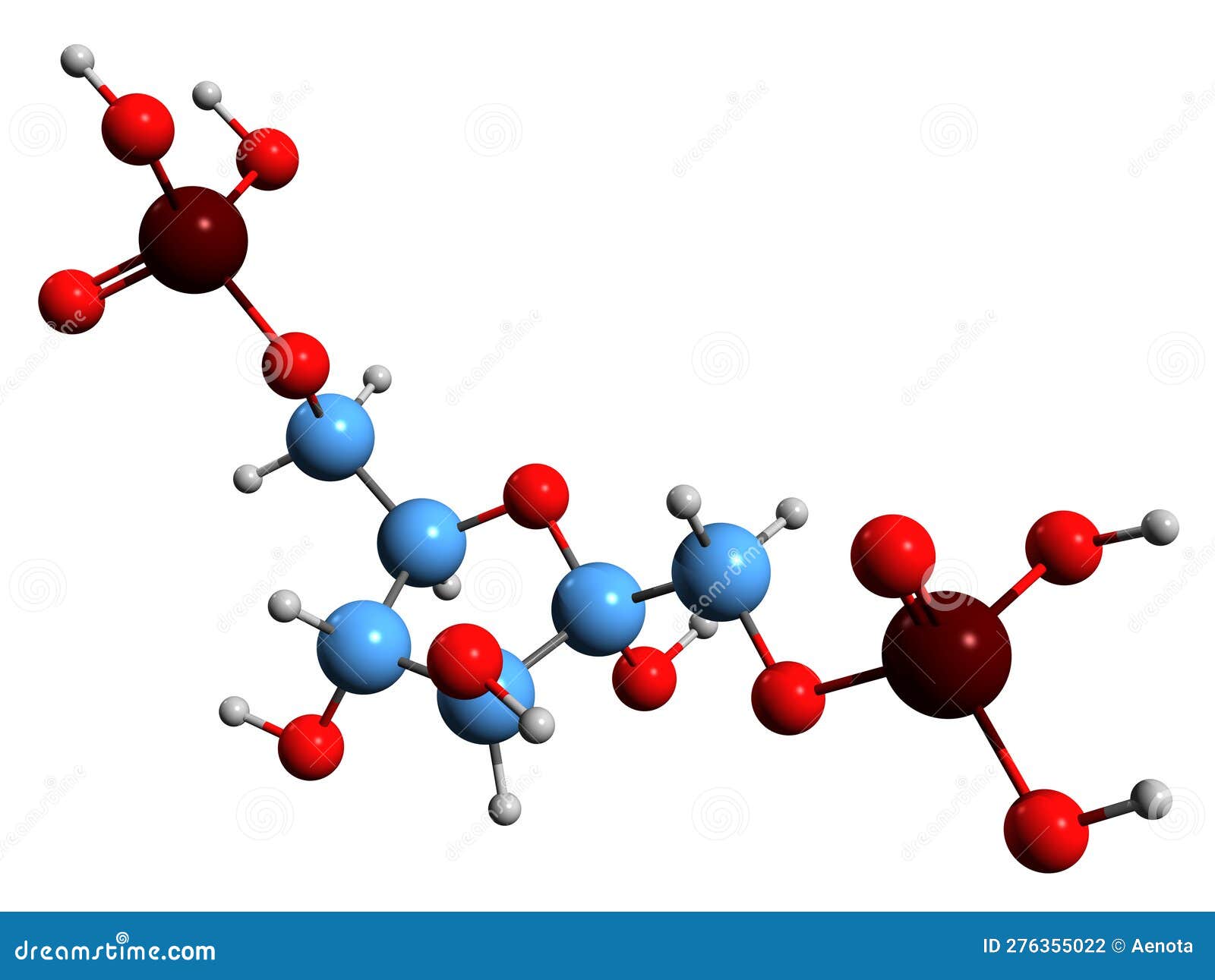 3D Image of Fructose 1 6-bisphosphate Skeletal Formula Stock ...