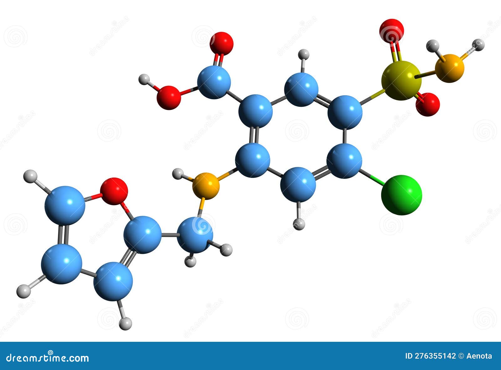 Furosemide Molecular Structure Stock Photo | CartoonDealer.com #22748232